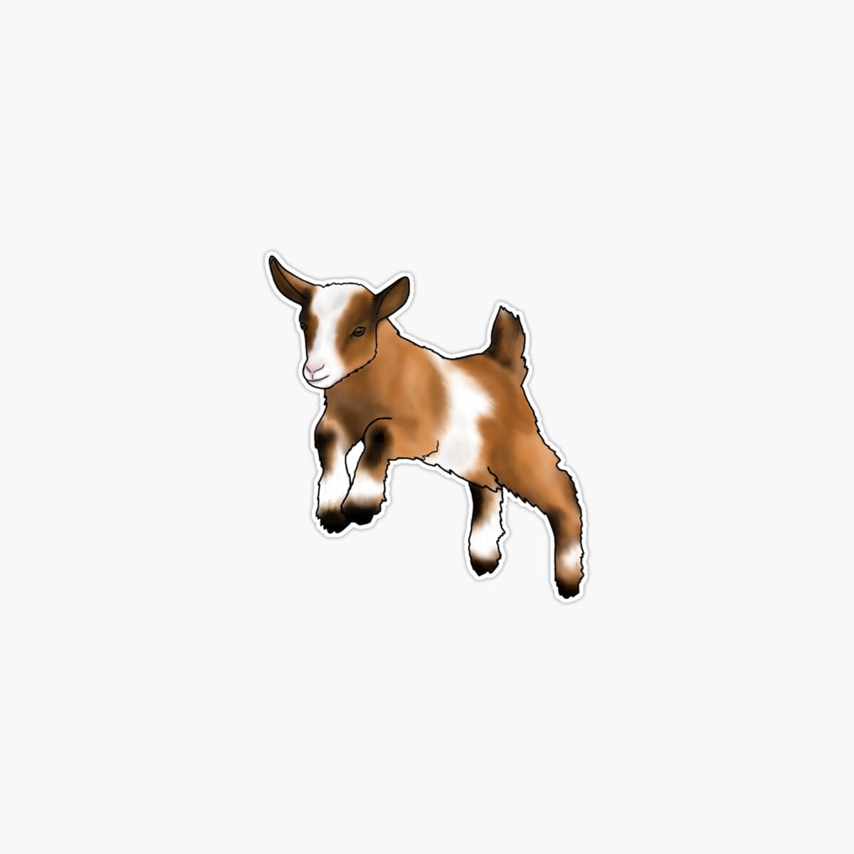 Onim Jumping Baby Goat Sticker, Phone Decal Water Bottle Stickers Car ...
