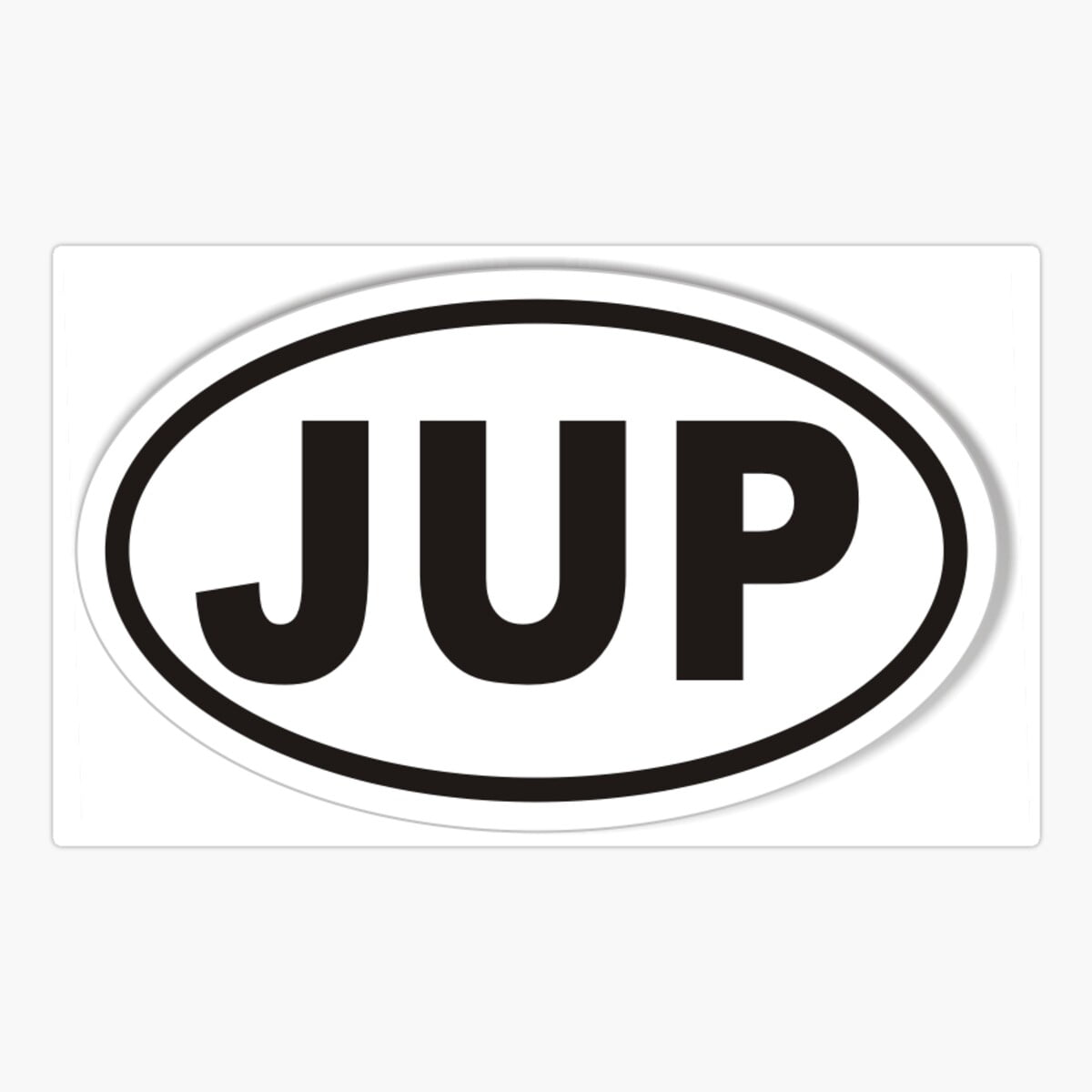 Onim Jupiter Florida Jup Euro Oval Sticker Sticker, Phone Decal Water ...