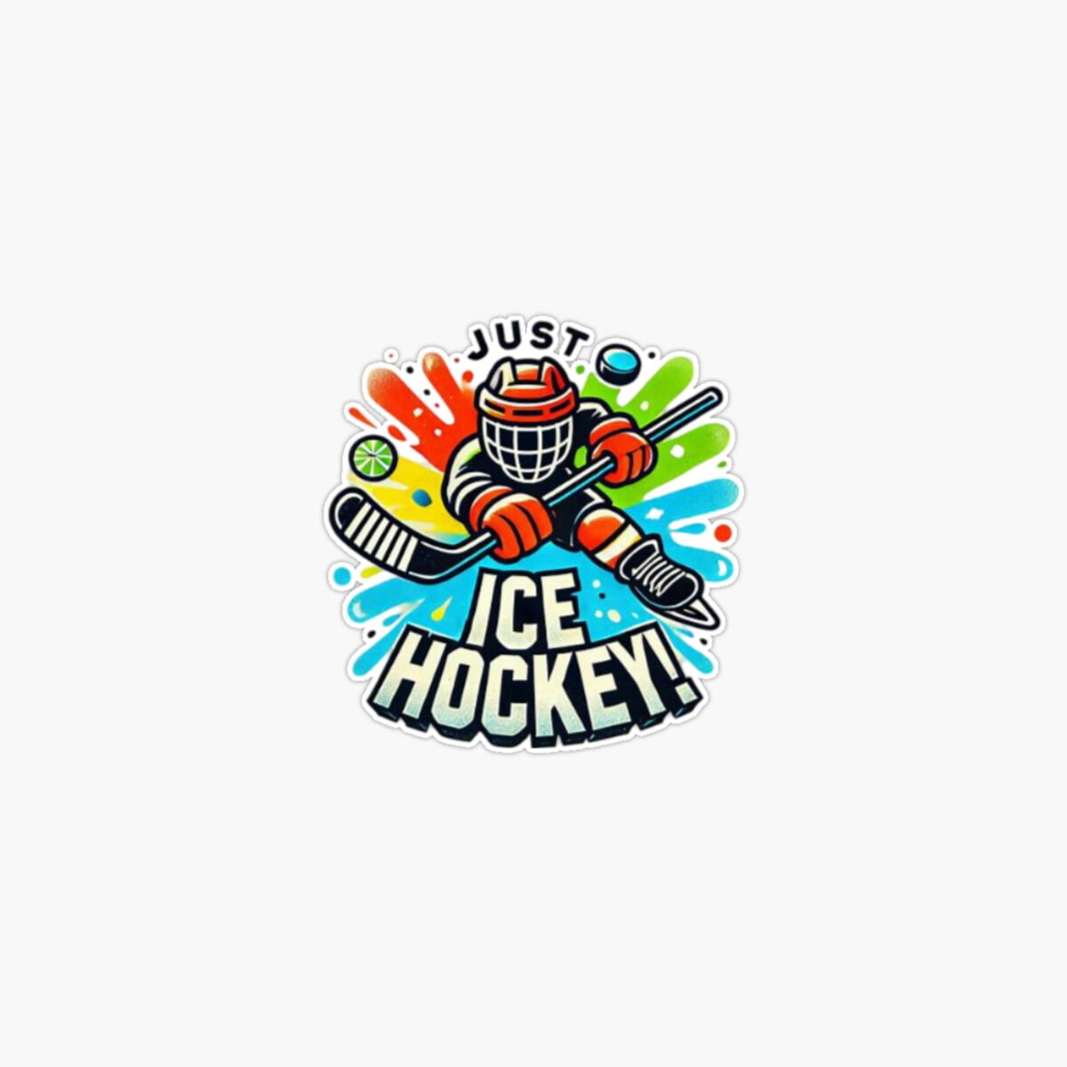 Onim Just Ice Hockey! Sticker, Phone Decal Water Bottle Stickers Car ...