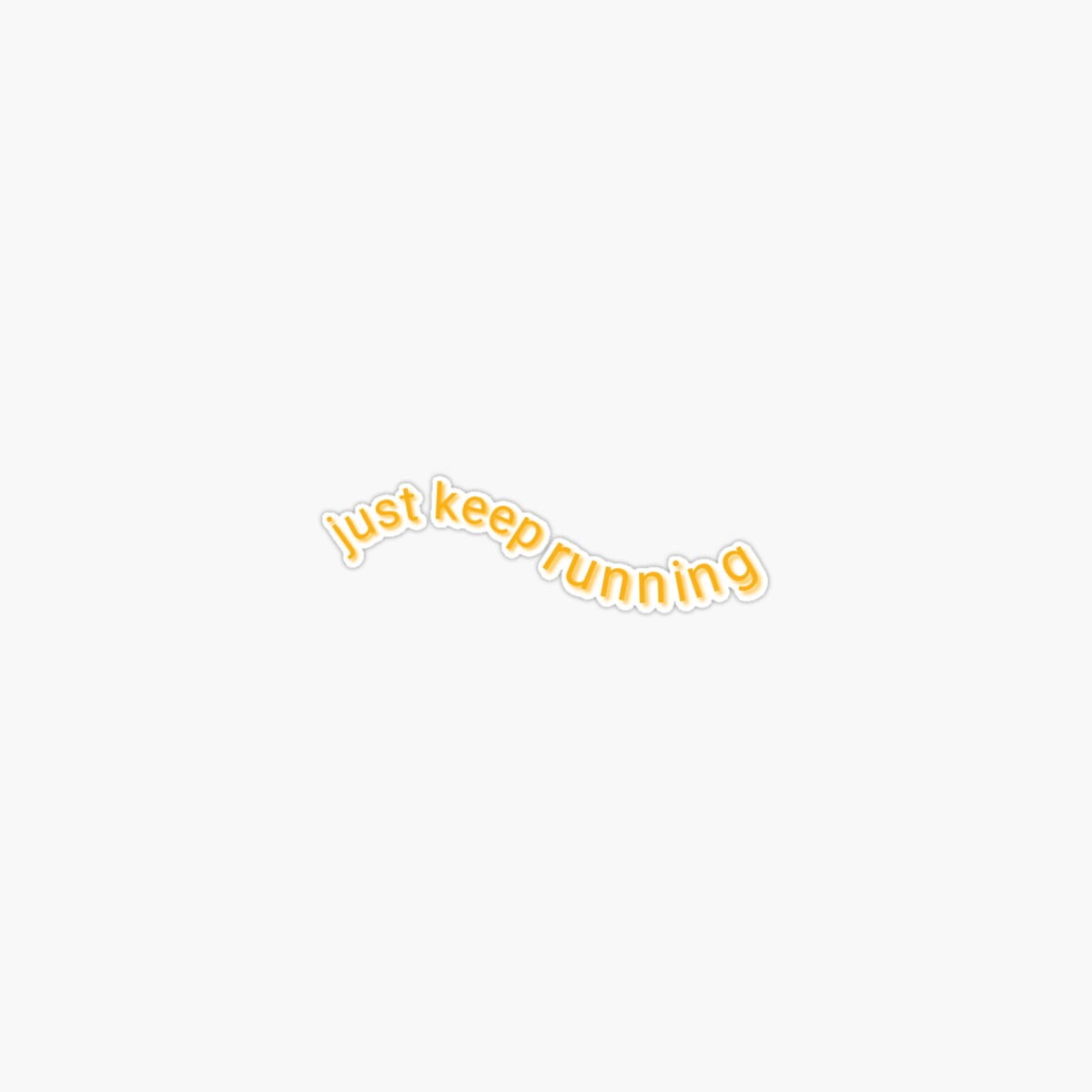 Onim Just Keep Running Sticker, Phone Decal Water Bottle Stickers Car ...