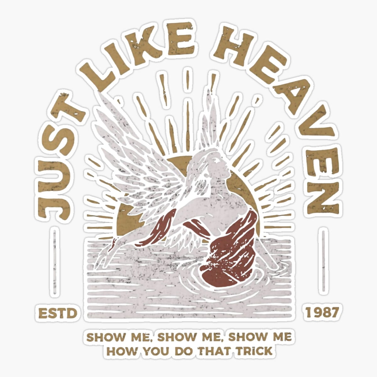 Onim Just Like Heaven Sticker, Phone Decal Water Bottle Stickers Car ...