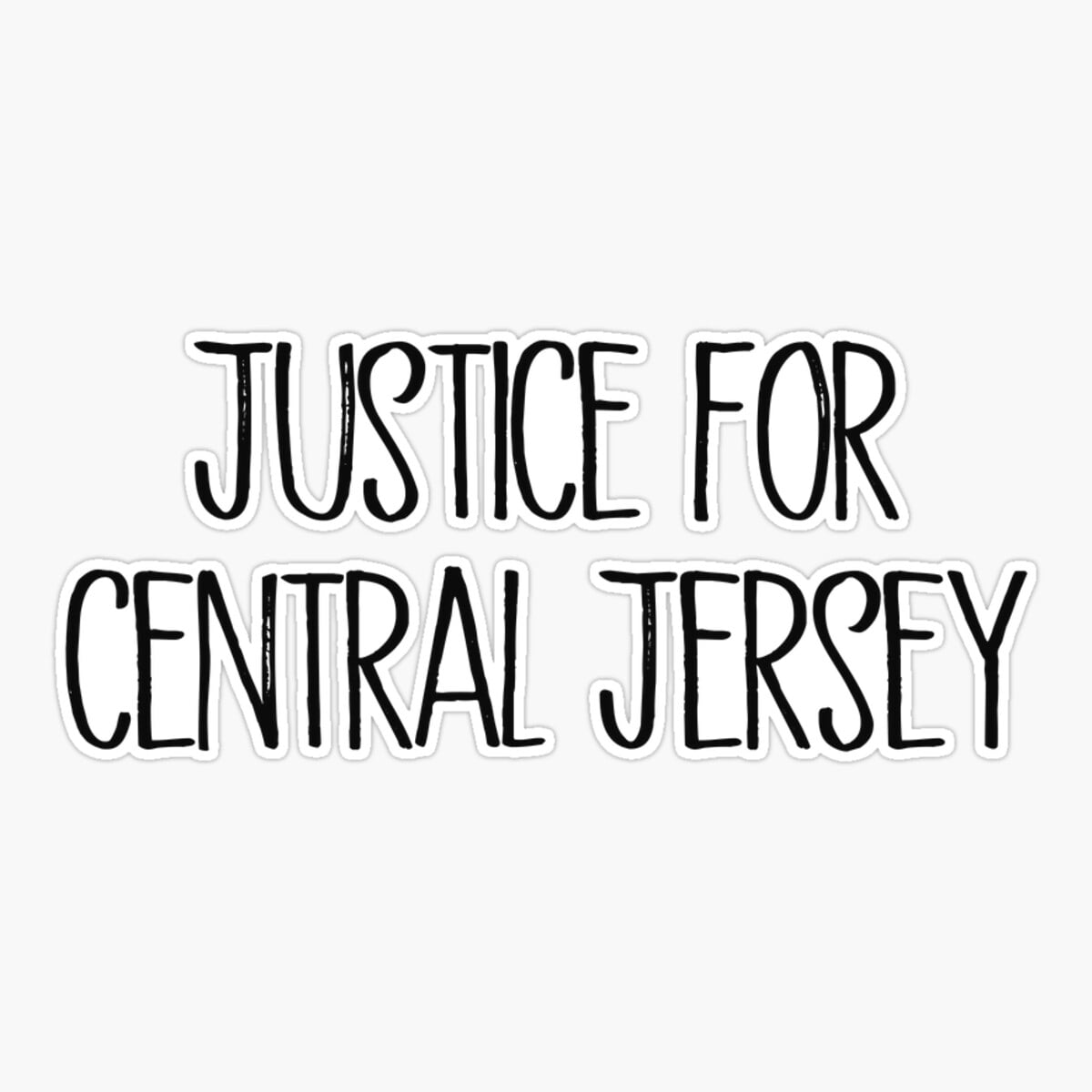 Onim Justice For Central Jersey Sticker, Phone Decal Water Bottle ...