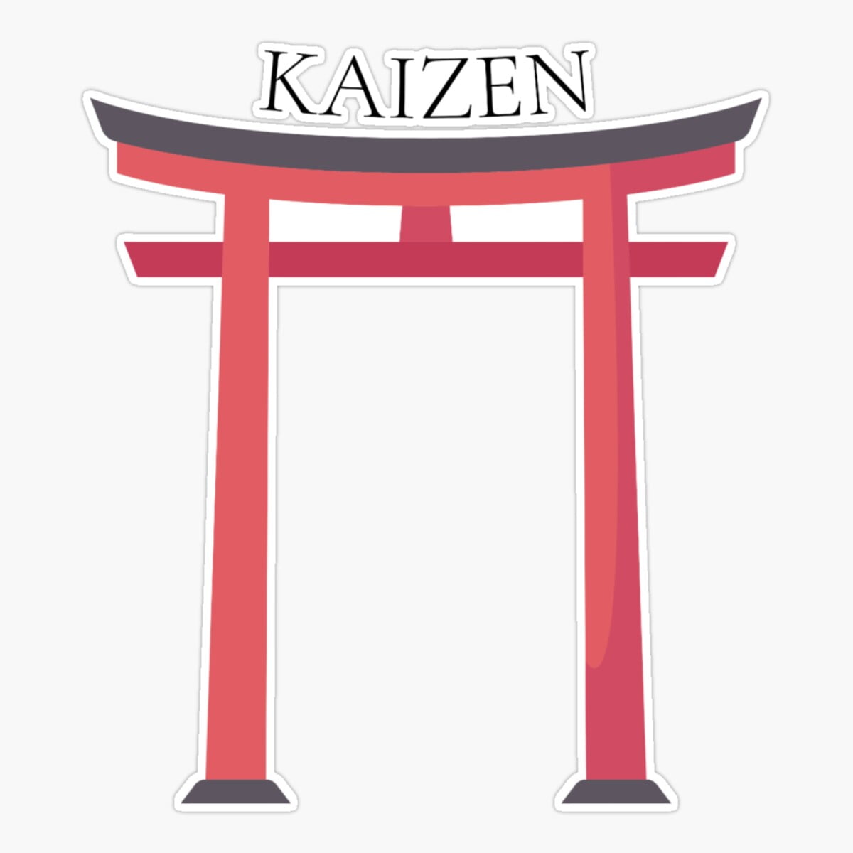 Onim Kaizen Torii Gate Sticker, Phone Decal Water Bottle Stickers Car ...