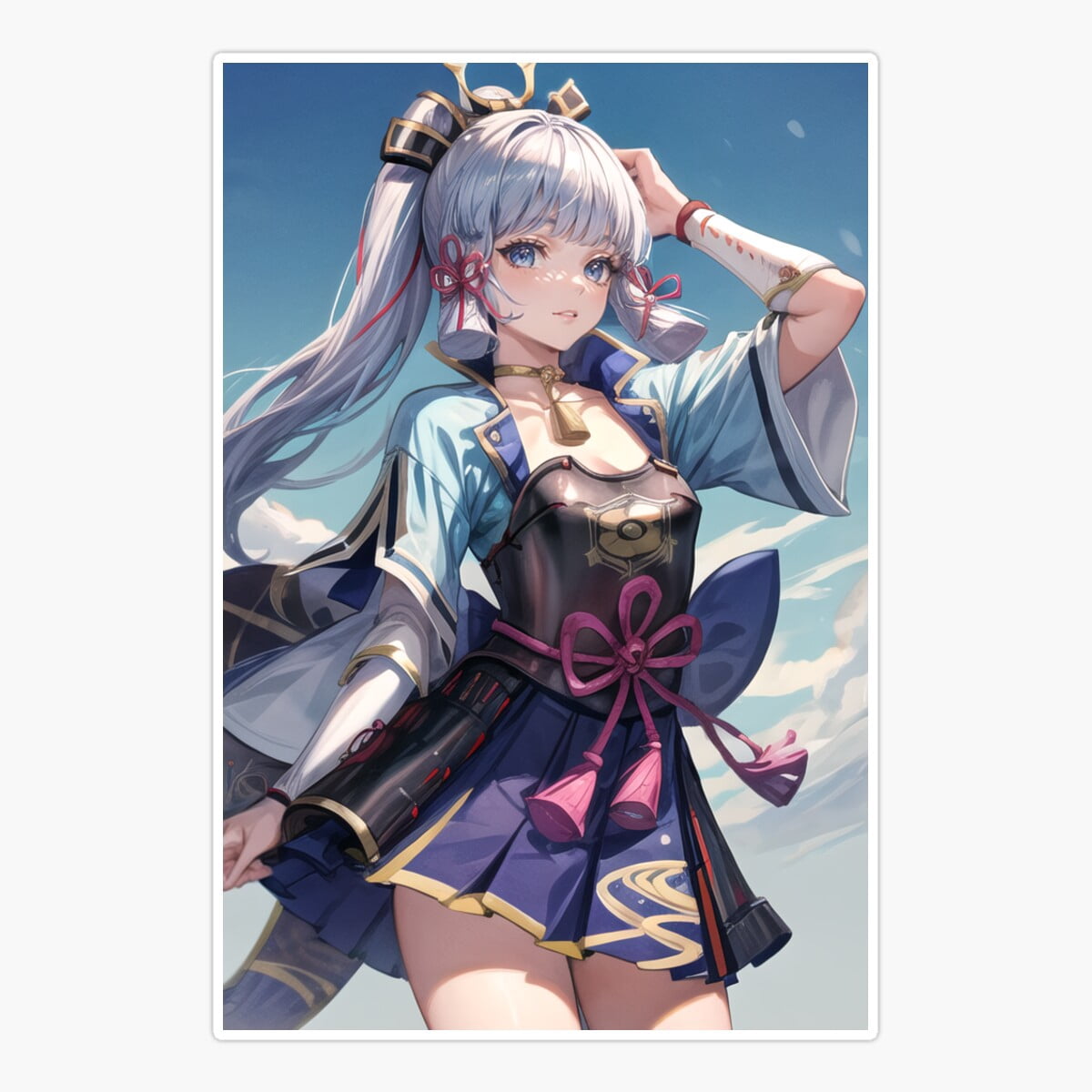 Onim Kamisato Ayaka (Genshin Impact) - Graceful Frost Sticker, Phone ...