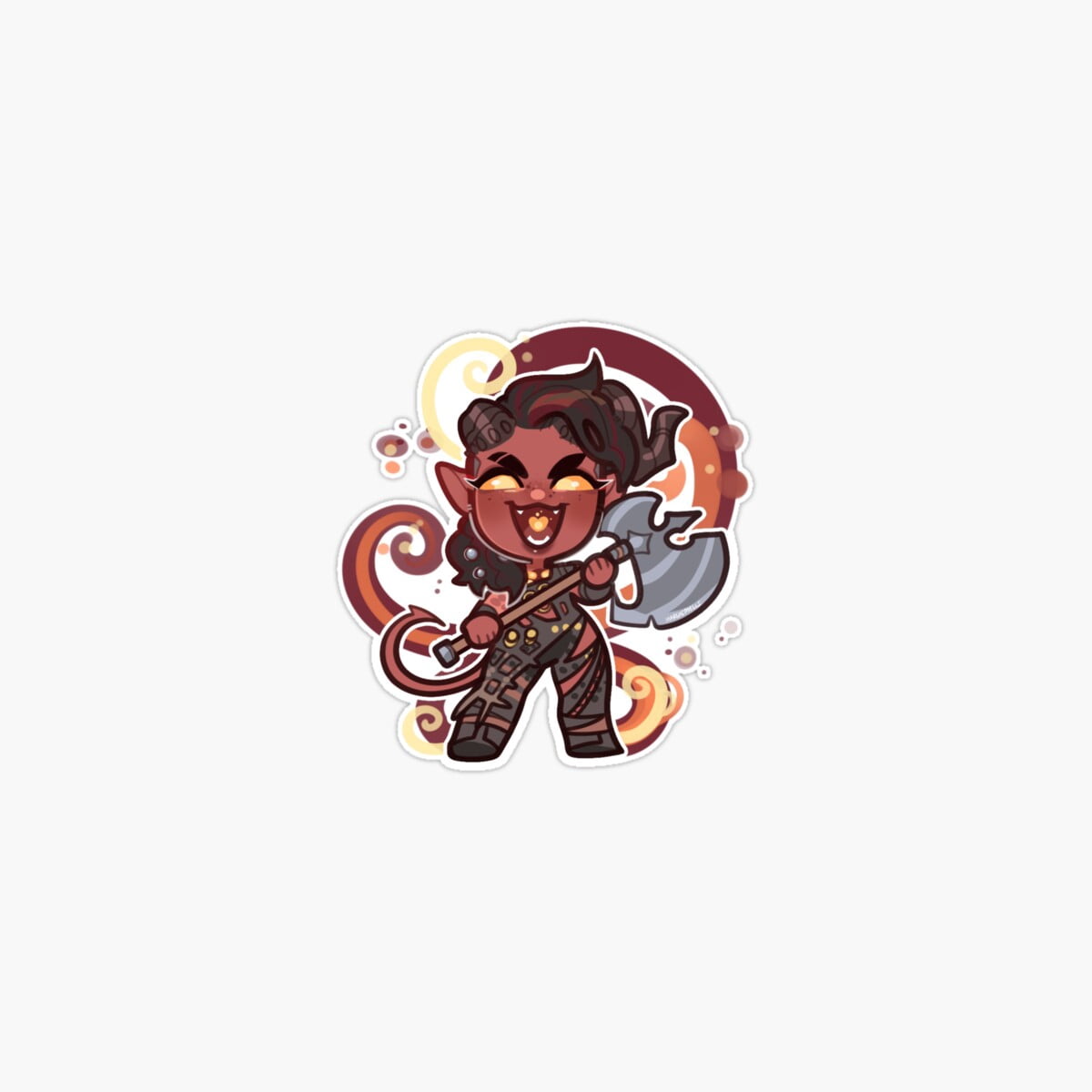 Onim Karlach Chibi Sticker, Phone Decal Water Bottle Stickers Car ...