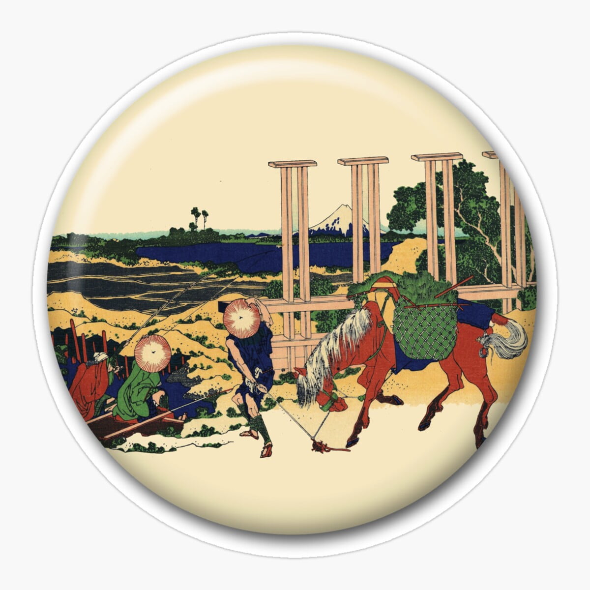 Onim Katsushika Hokusai 'Thirty-Six Views Of Mount Fuji - 7. Bushu ...