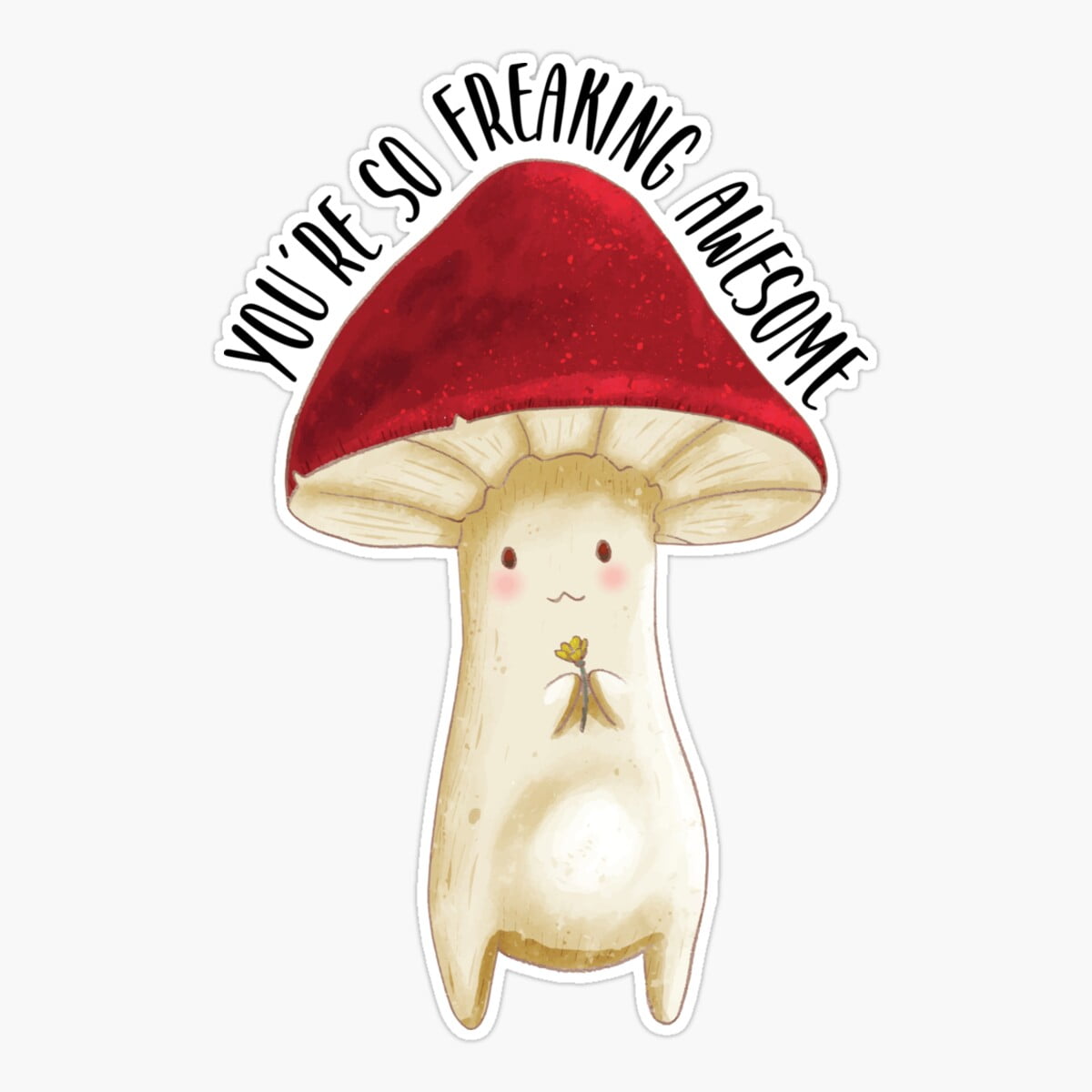 Onim Kawaii Cottagecore Mushroom Sticker, Phone Decal Water Bottle ...