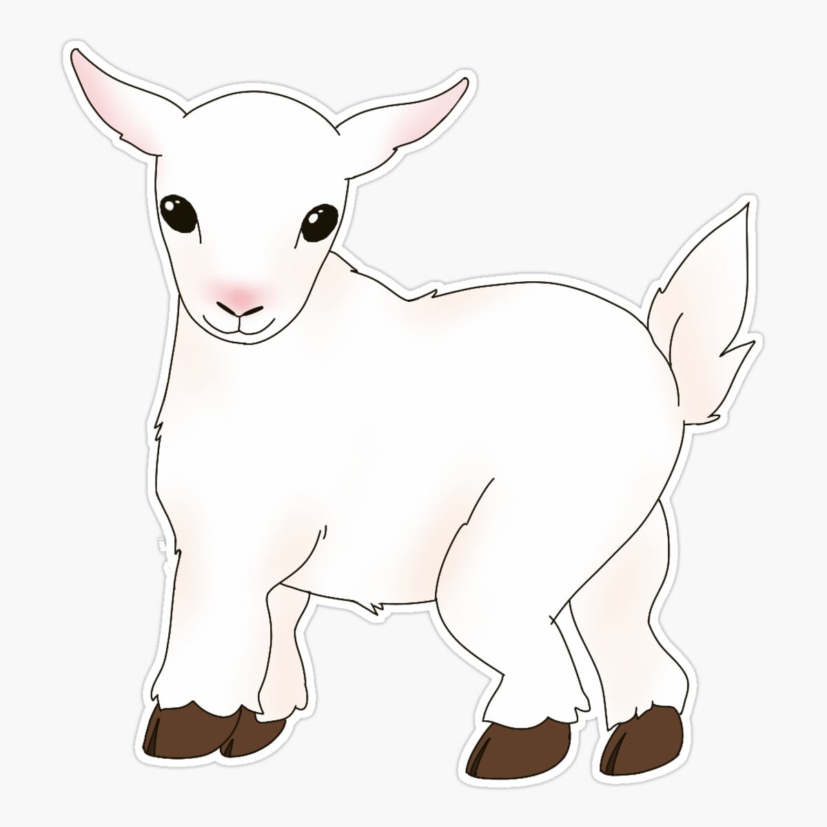 Onim Kawaii Goat Sticker, Phone Decal Water Bottle Stickers Car Decals ...