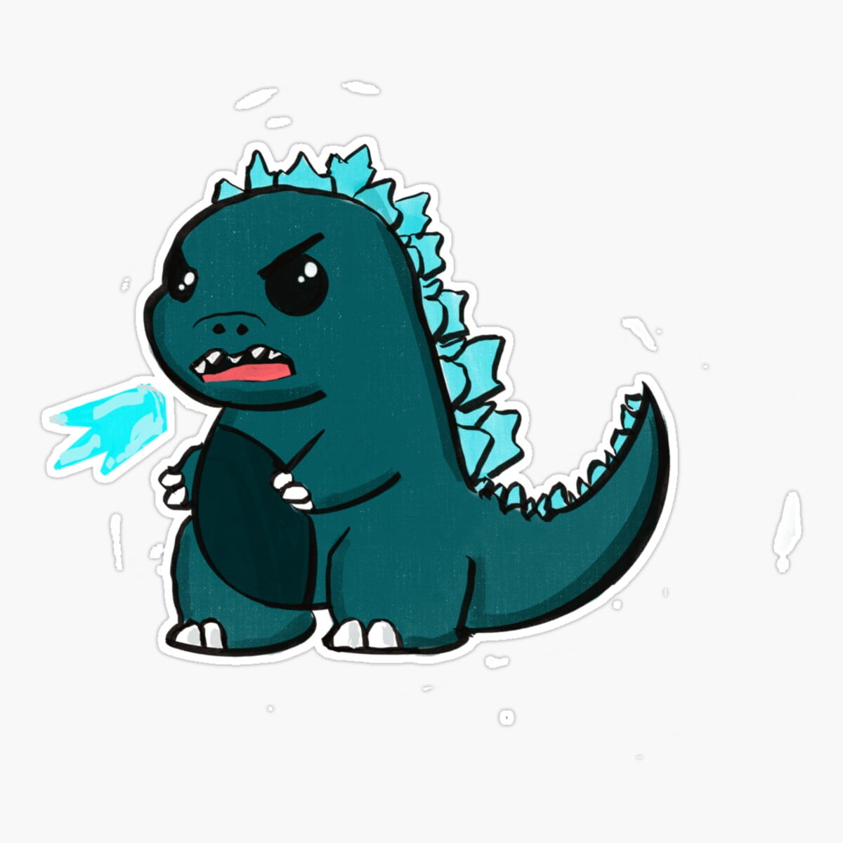 Onim Kawaii Godzilla Sticker, Phone Decal Water Bottle Stickers Car ...