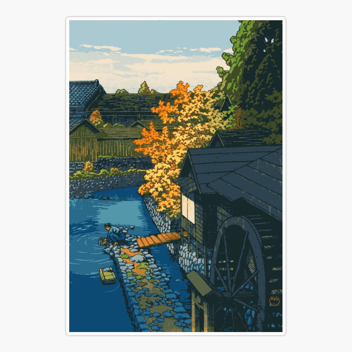 Onim Kawanishi Village, Tochigi Prefecture - Kawase Hasui - Japanese ...