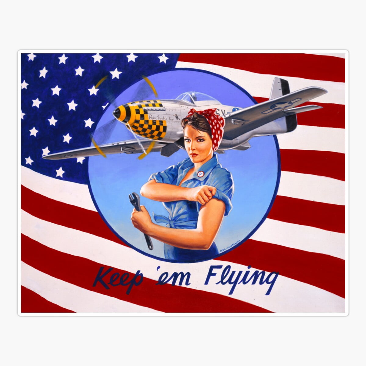 Onim Keep Em' Flying - American Beauties Pin-Up Art By Greg Hildebrandt ...
