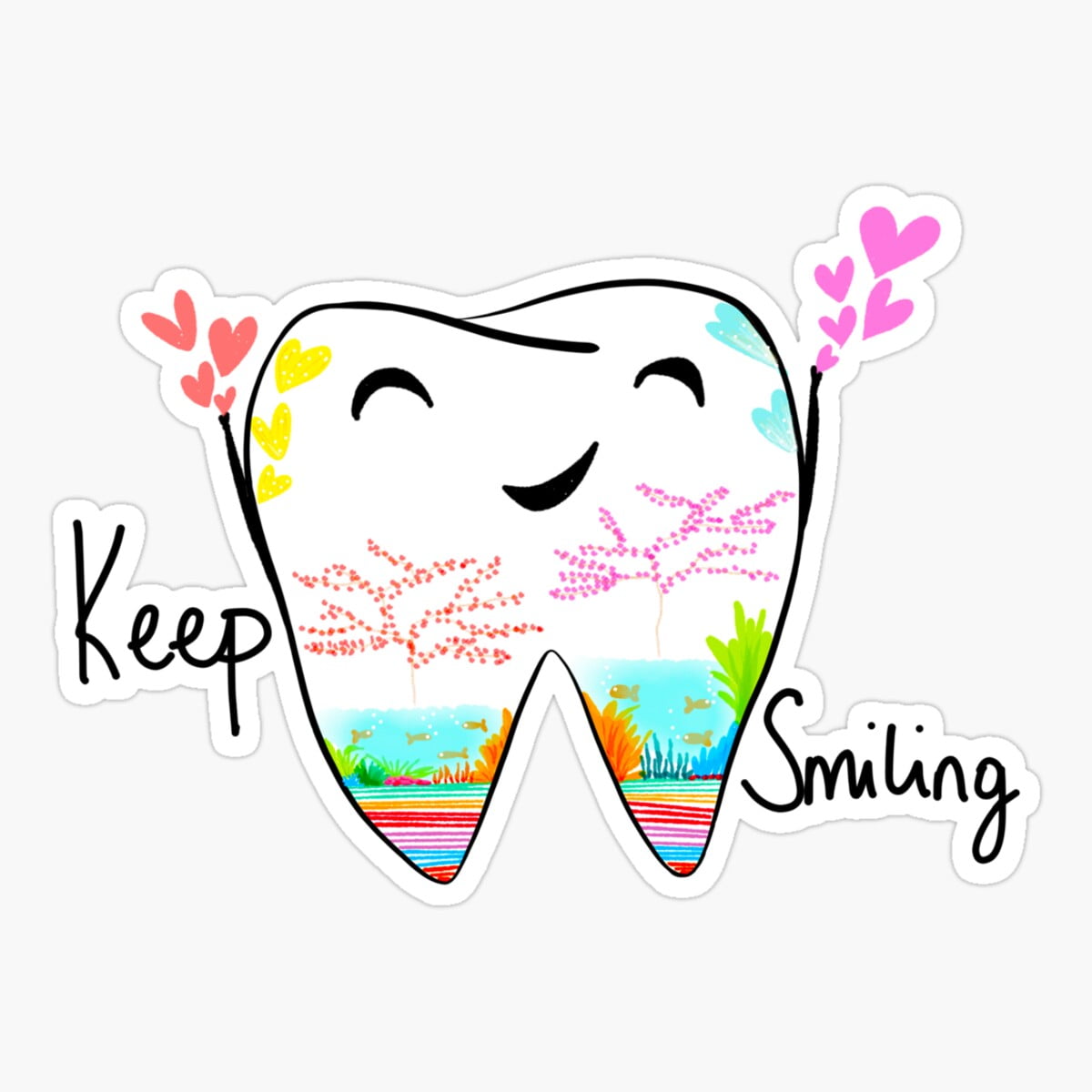 Onim Keep Smiling Sticker, Phone Decal Water Bottle Stickers Car Decals ...