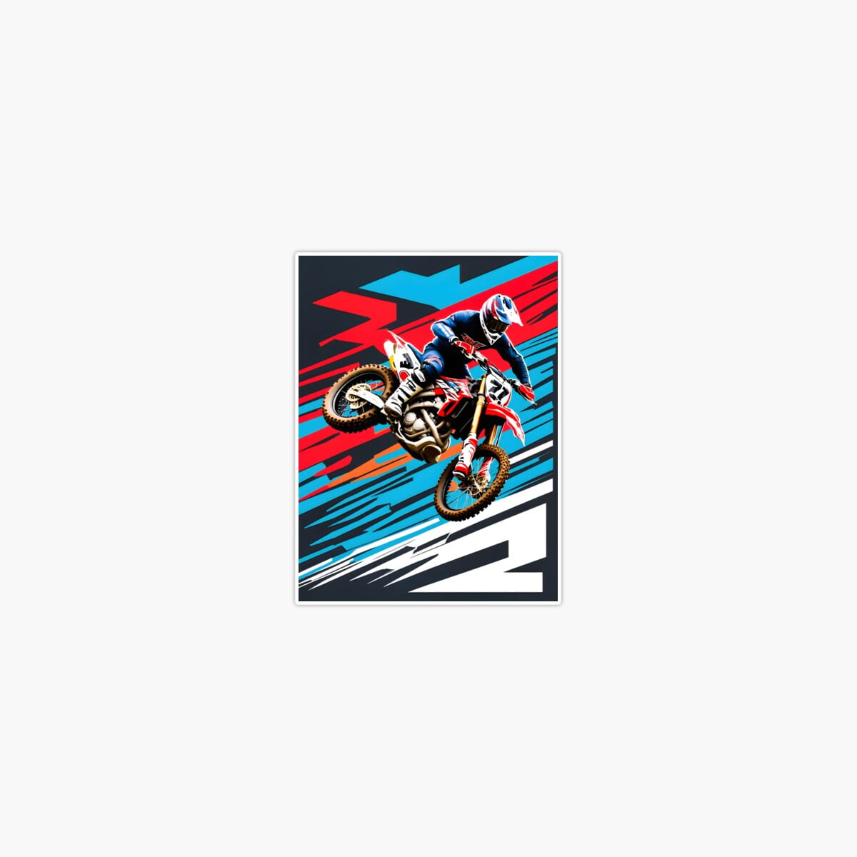 Onim Ken Roczen Action Shot | Motocross Racing Art Sticker, Phone Decal ...