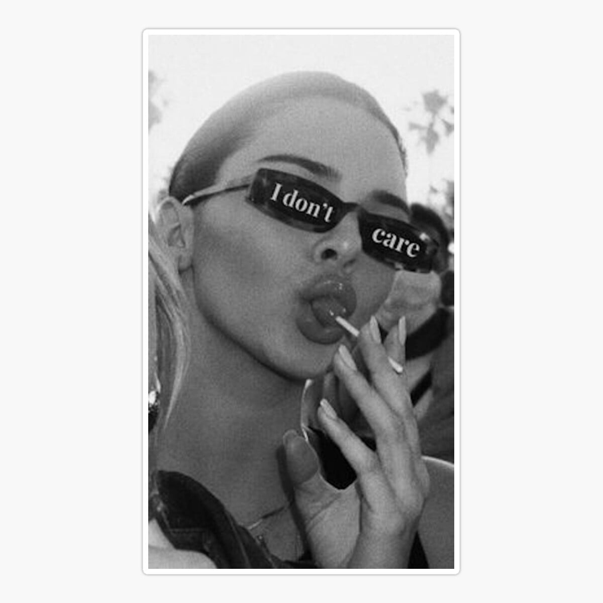 Onim Kendall Jenner Mood I Dont Care Sticker Sticker, Phone Decal Water ...