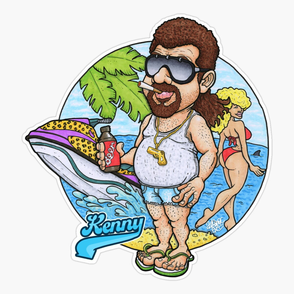 Onim Kenny P Sticker, Phone Decal Water Bottle Stickers Car Decals, Funny Birthday Gift ...