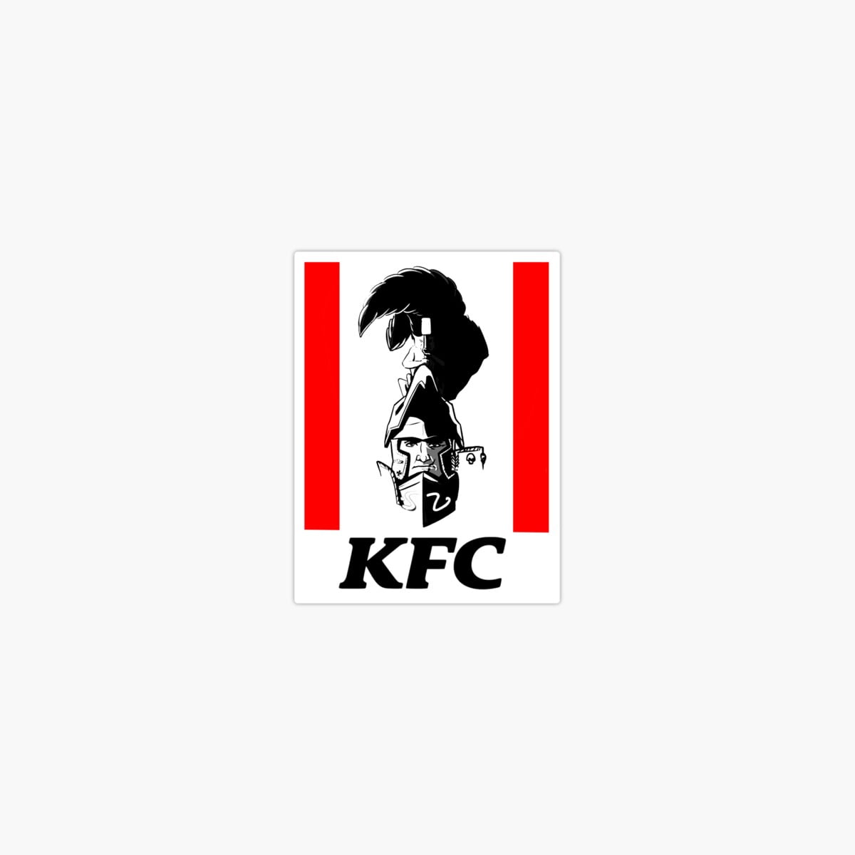 Onim Kfc Football Chicken Sticker, Phone Decal Water Bottle Stickers ...