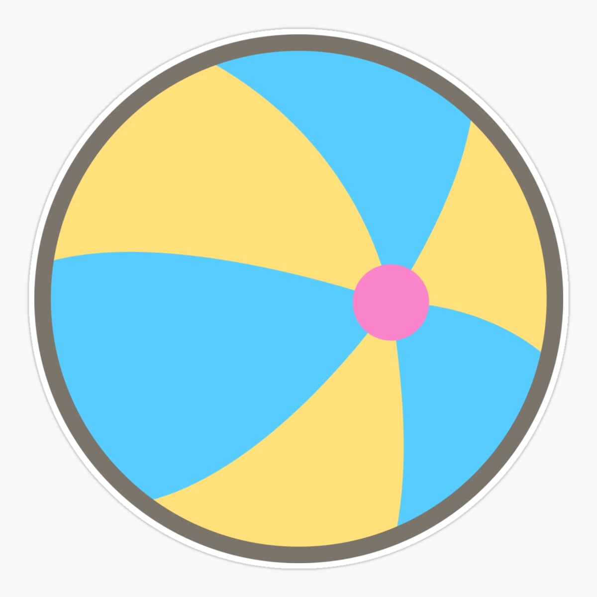 Onim Kid Hand Drawn Cute Colorful Happy Bikini Day Beach Ball ...