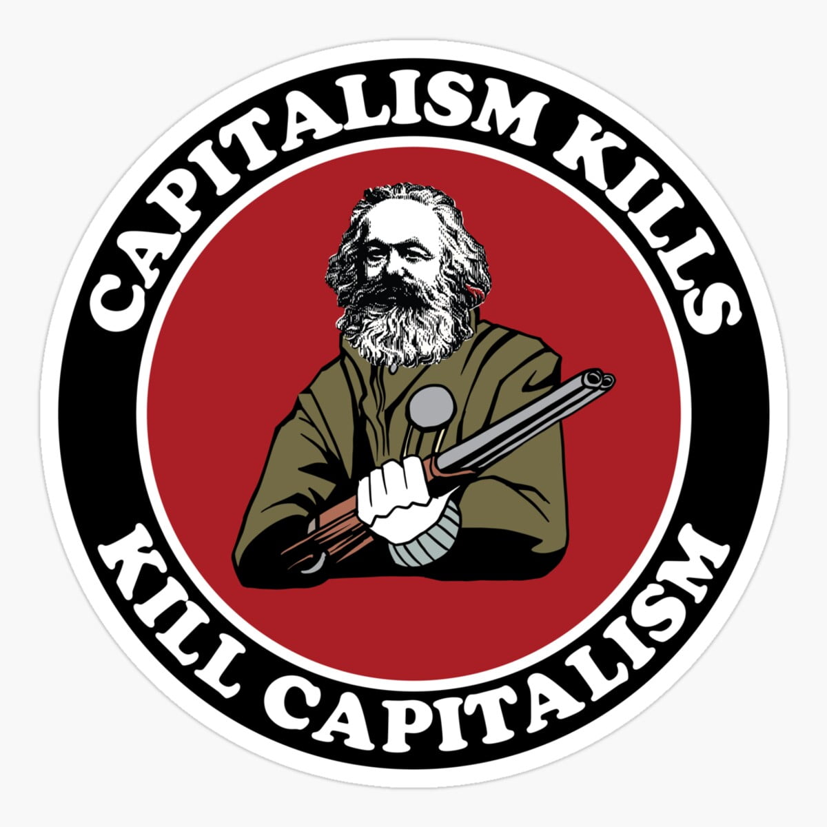 Onim Kill Capitalism Sticker, Phone Decal Water Bottle Stickers Car ...