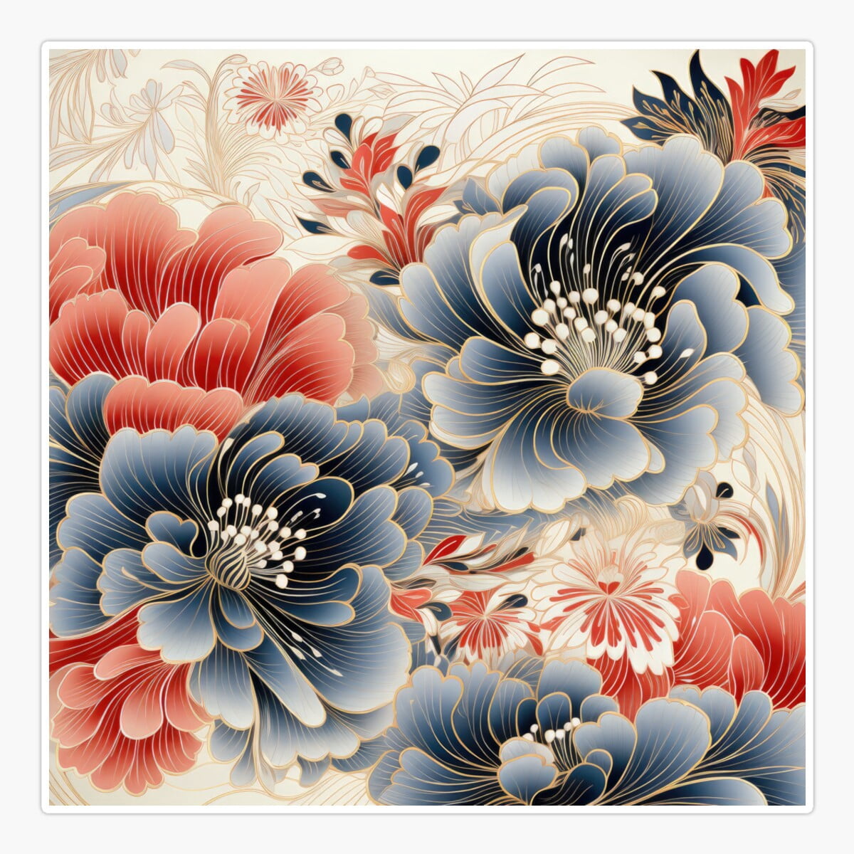 Onim Kimono Inspired Design Sticker, Phone Decal Water Bottle Stickers ...