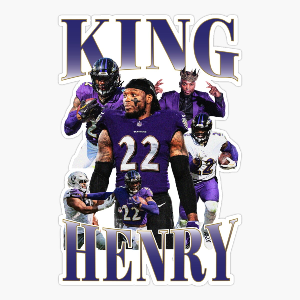 Onim King Henry Bootleg Sticker, Phone Decal Water Bottle Stickers Car ...