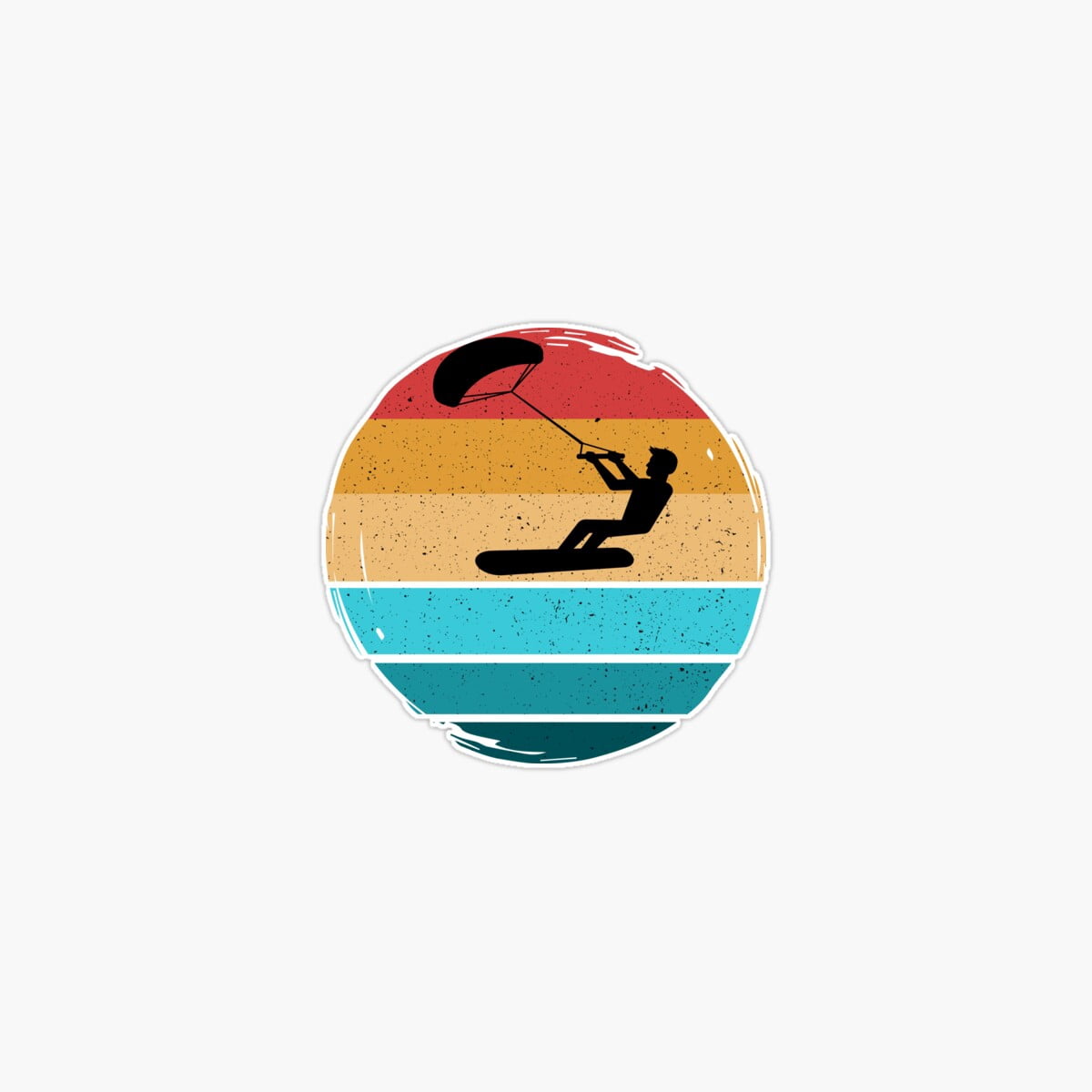 Onim Kiteboarding Colorful Kitesurfing Water Sport Gift Sticker, Phone ...