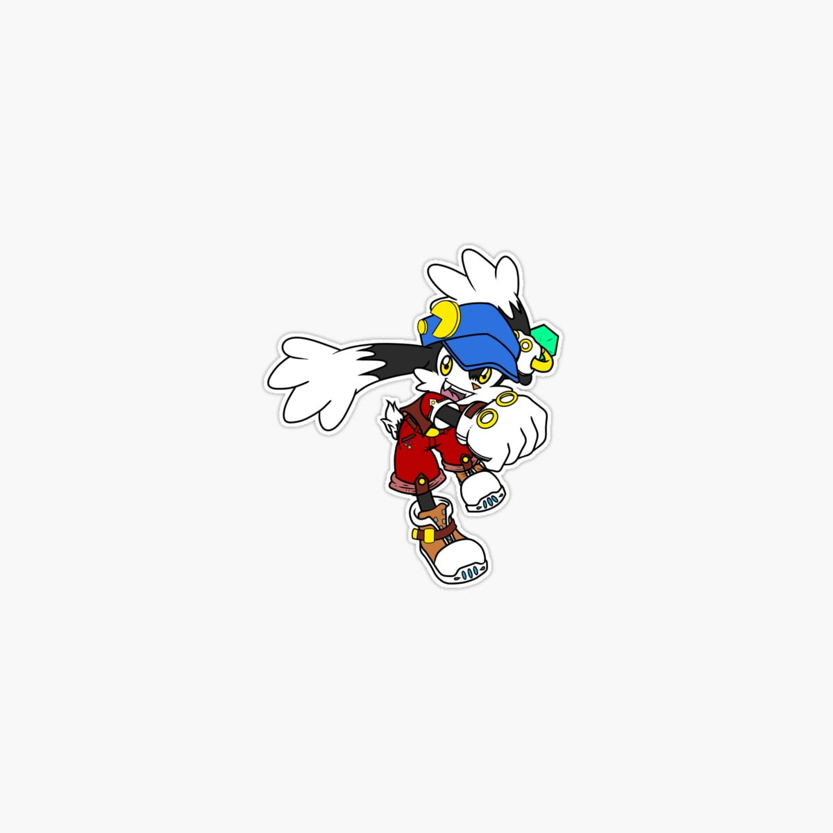 Onim Klonoa'S Re-Design (Base Color) Sticker, Phone Decal Water Bottle ...
