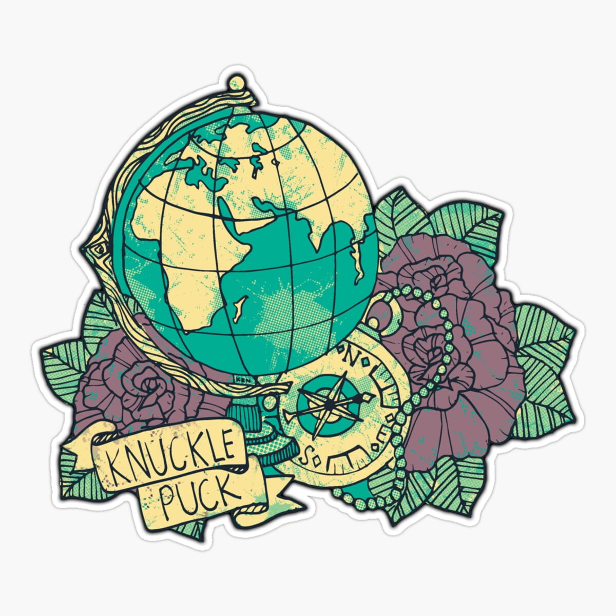 Onim Knuckle Puck Globe Sticker, Phone Decal Water Bottle Stickers Car ...