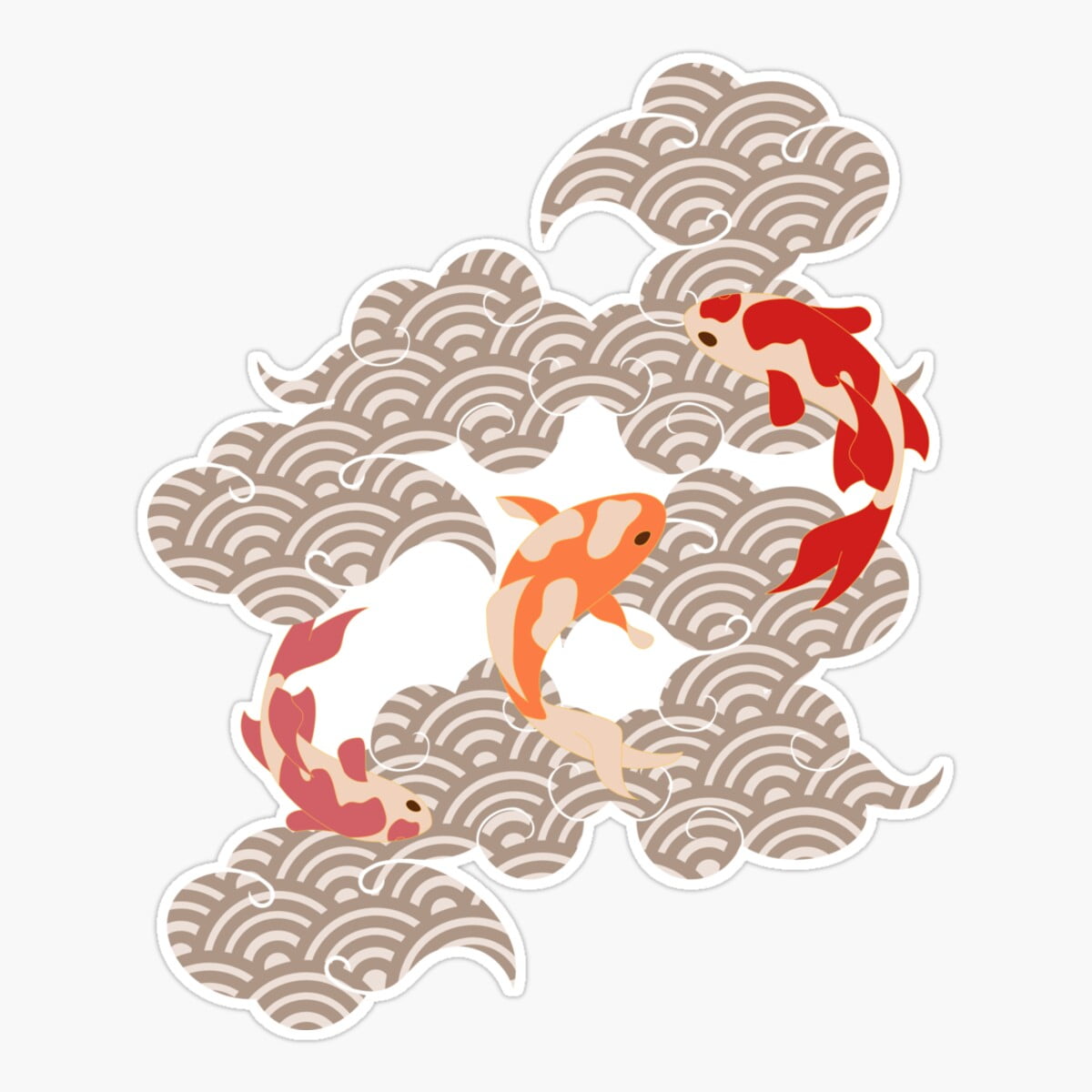 Onim Koi Fish, Japanese Clouds, Tokyo Style, Fish, Harajuku Asian Koi ...