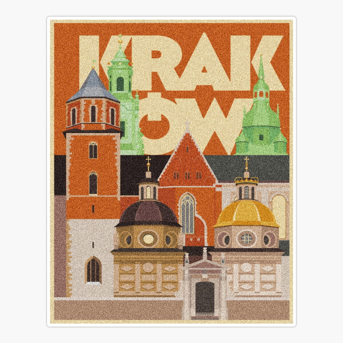 Onim Krakow City Poland Sticker, Phone Decal Water Bottle Stickers Car ...