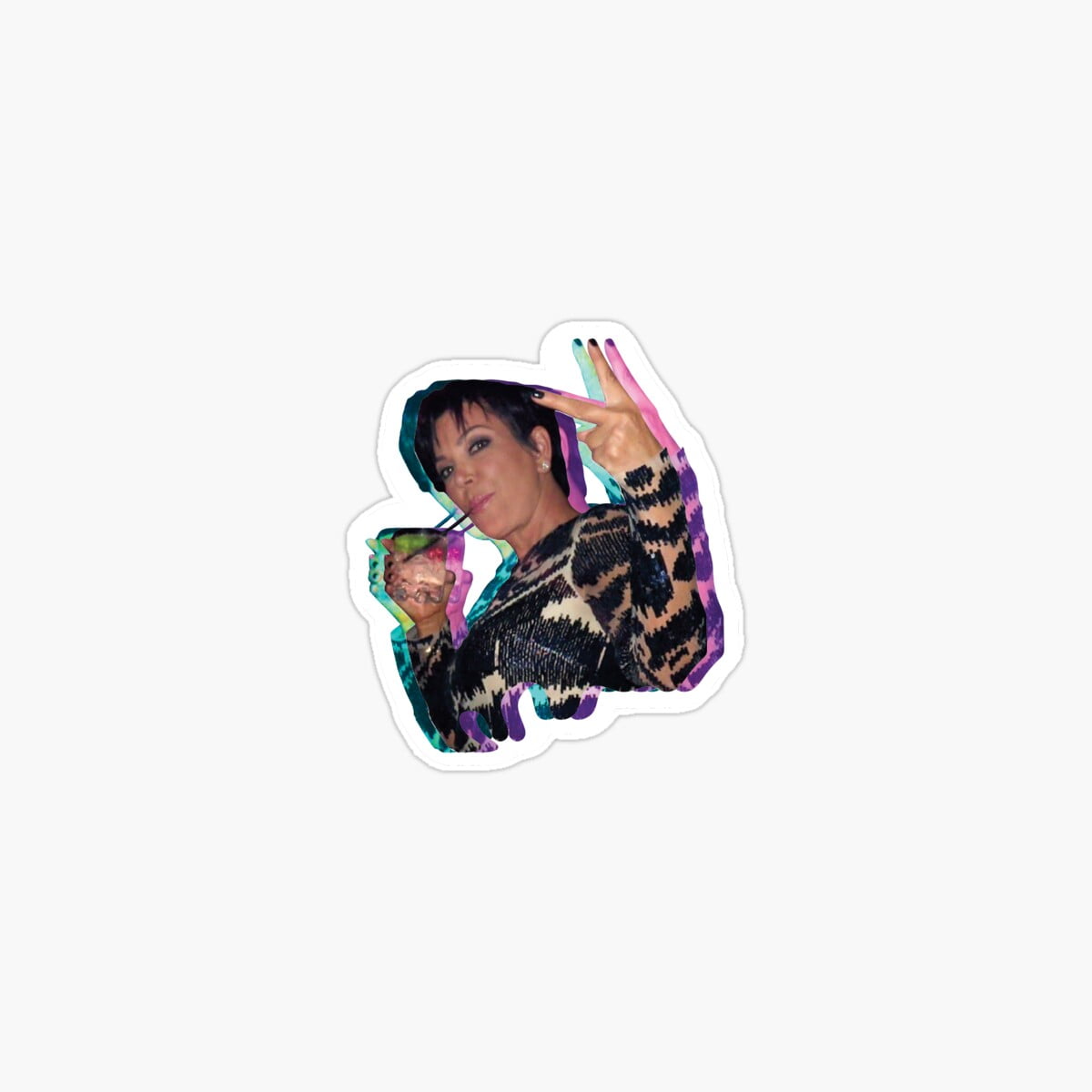 Onim Kris Jenner Party Sticker, Phone Decal Water Bottle Stickers Car ...