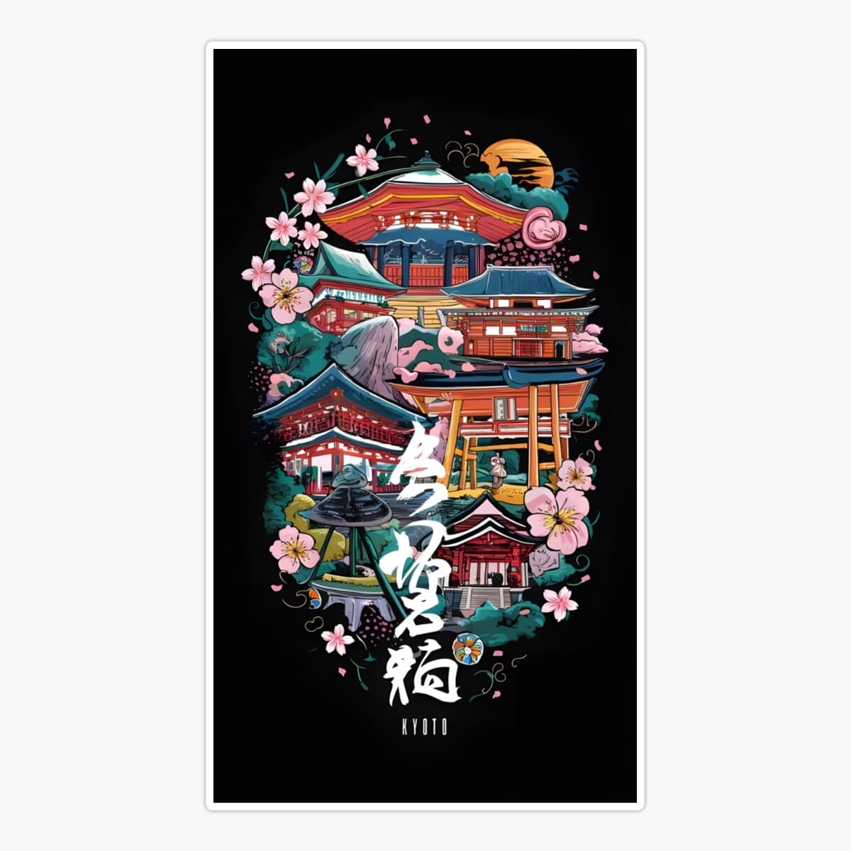 Onim Kyoto Japan - Timeless Beauty Of Japan Sticker, Phone Decal Water ...