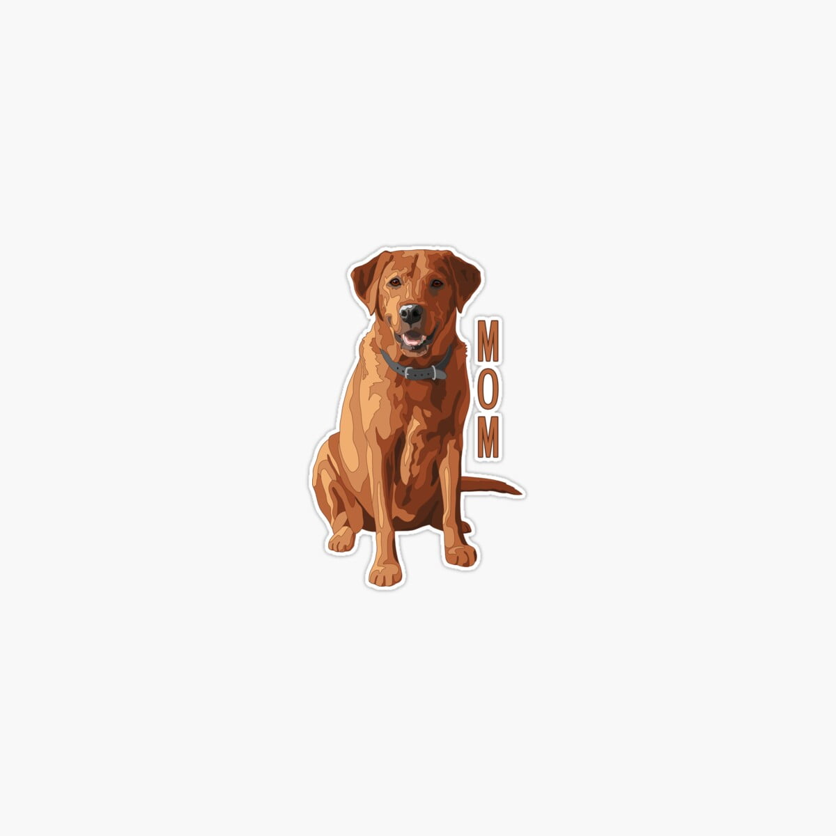 Onim Lab Mom Fox Red Labrador Retriever Dog Sticker, Phone Decal Water ...