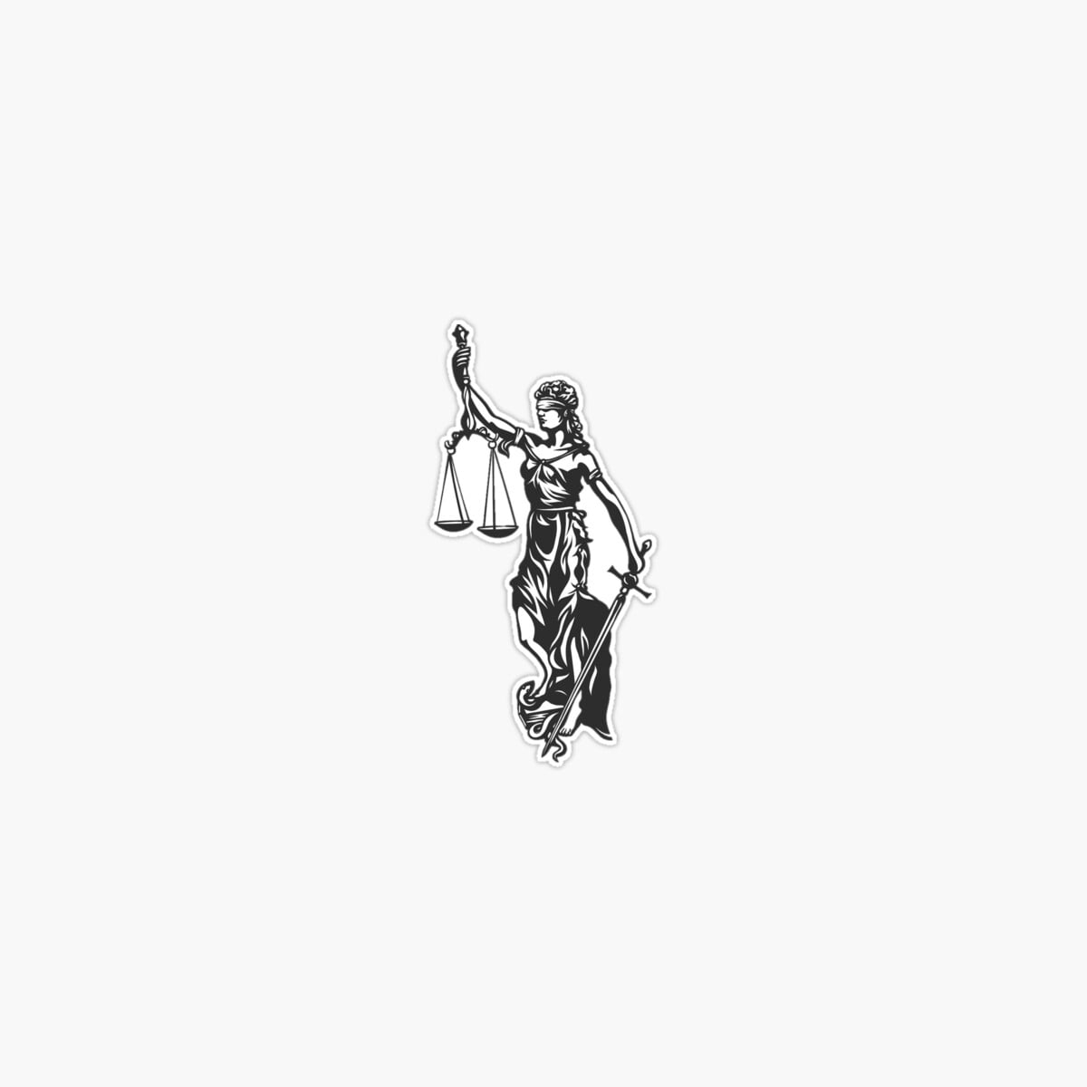 Onim Lady Justice Sticker, Phone Decal Water Bottle Stickers Car Decals ...