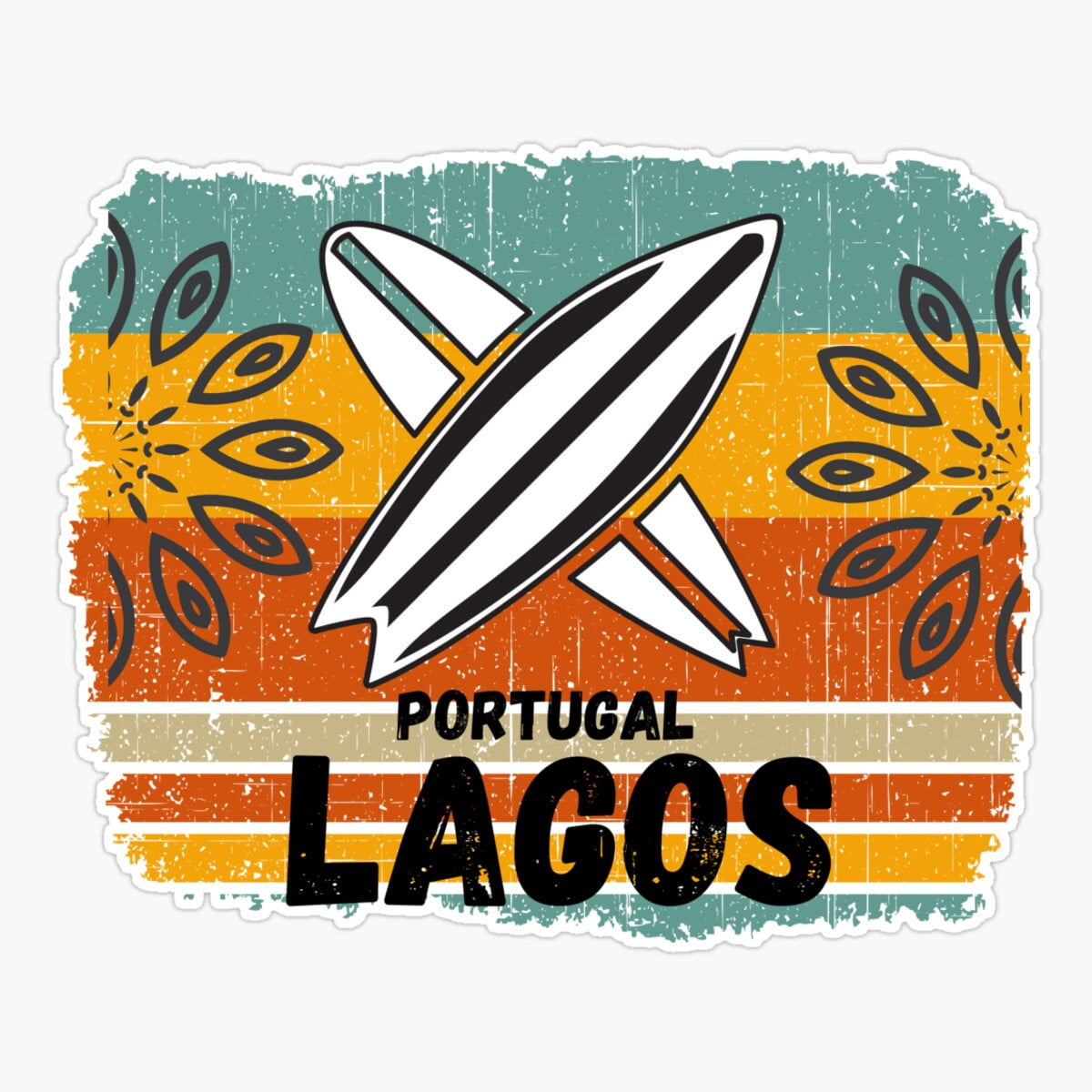 Onim Lagos Surf Beach Portugal Sticker, Phone Decal Water Bottle ...