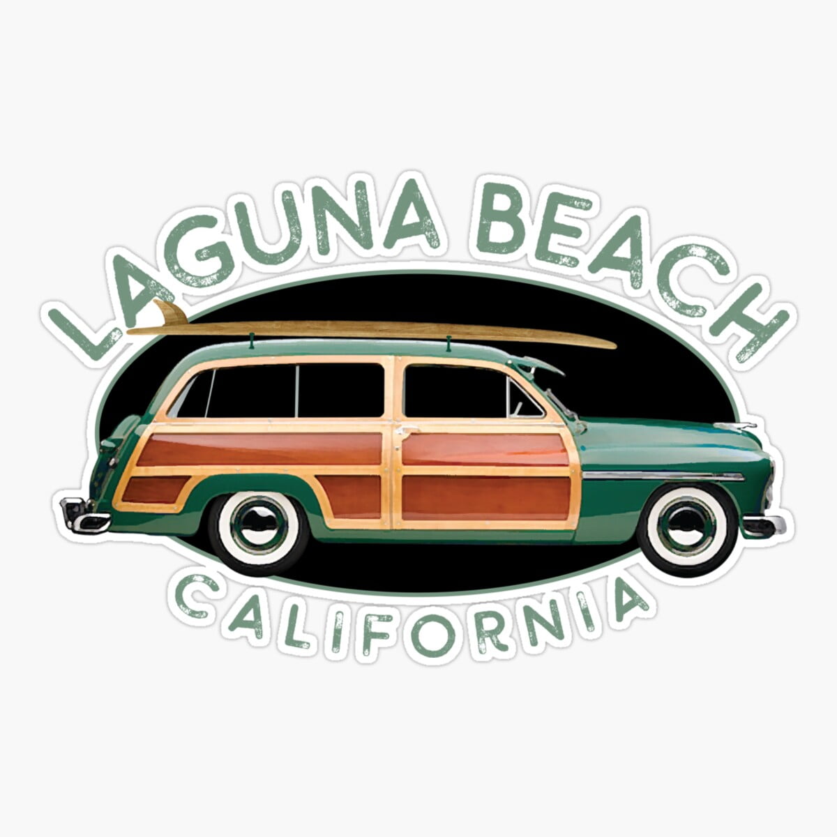 Onim Laguna Beach California Vintage Surfing Sticker, Phone Decal Water ...