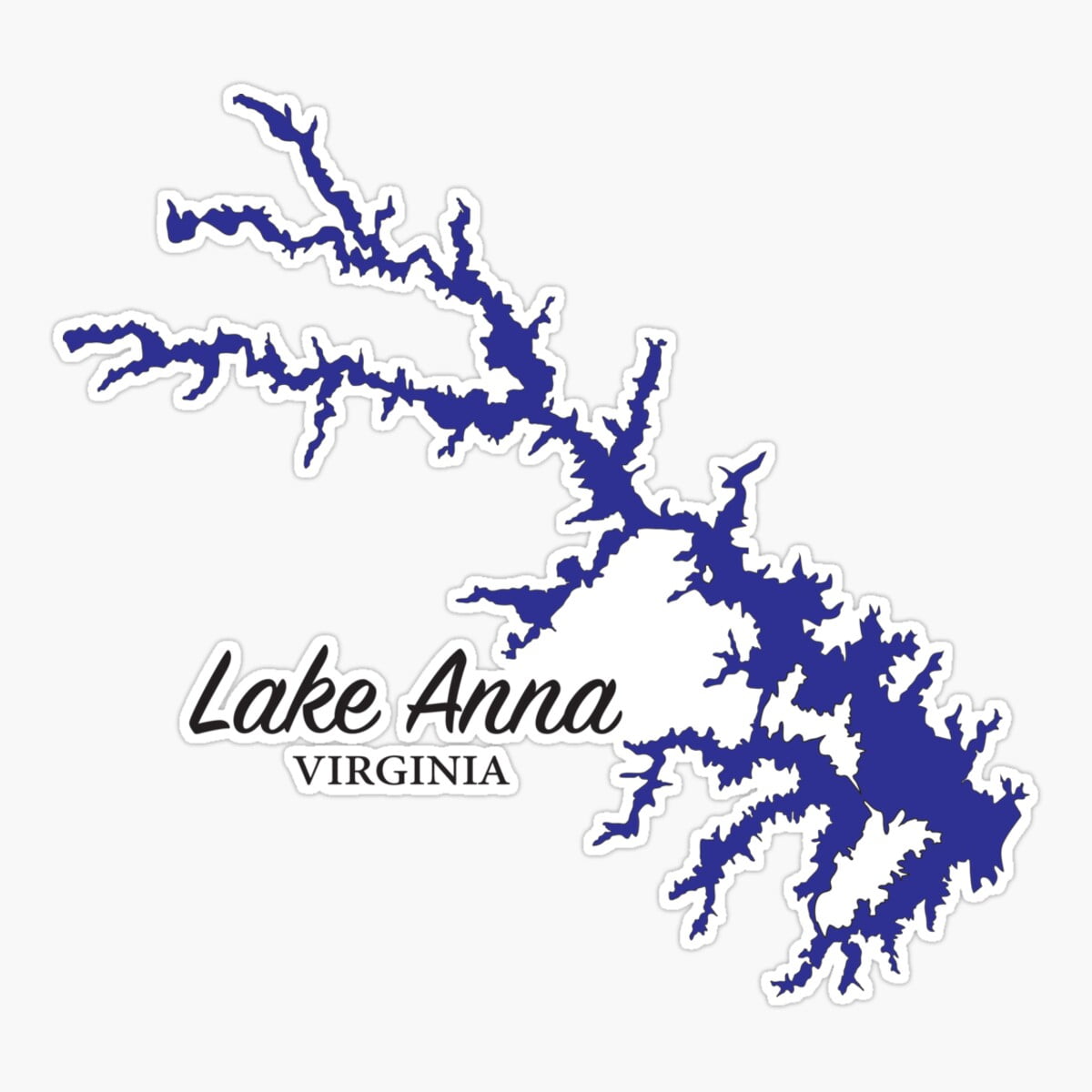 Onim Lake Anna Virginia Sticker, Phone Decal Water Bottle Stickers Car ...