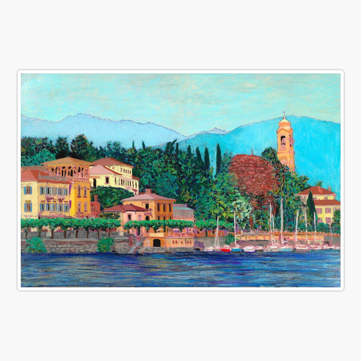 Onim Lake Como Sticker, Phone Decal Water Bottle Stickers Car Decals ...