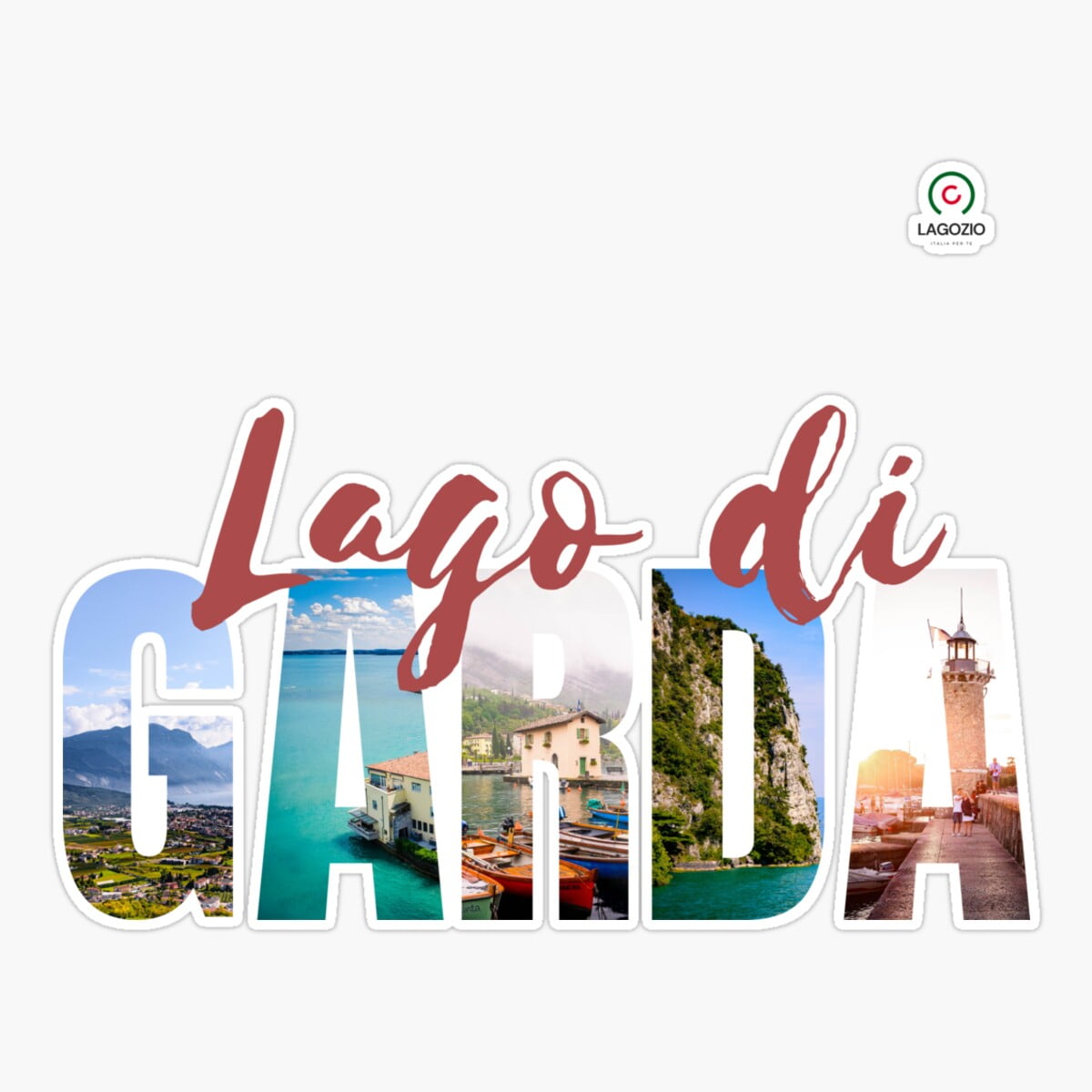 Onim Lake Garda Sticker, Phone Decal Water Bottle Stickers Car Decals ...