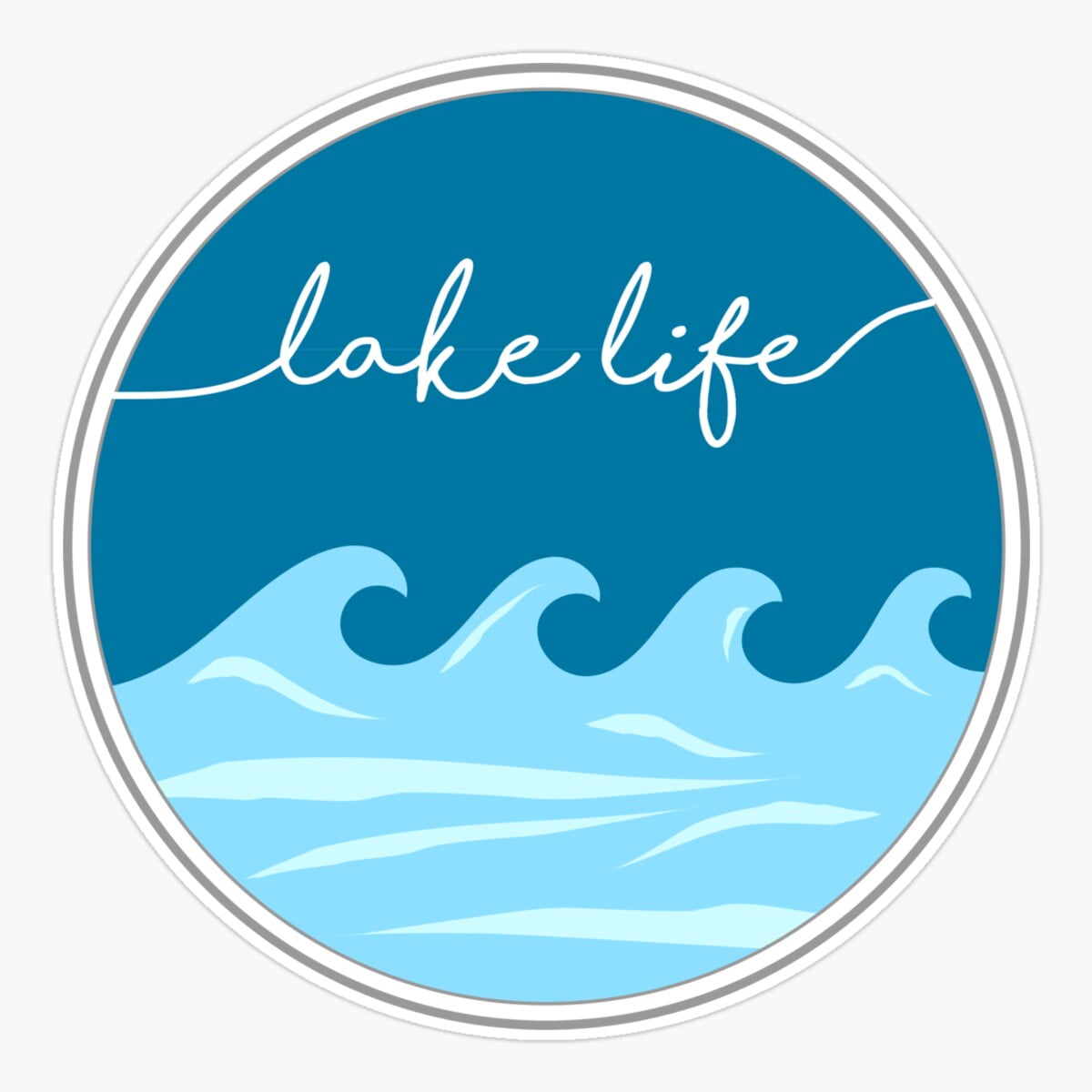 Onim Lake Life Sticker, Phone Decal Water Bottle Stickers Car Decals ...