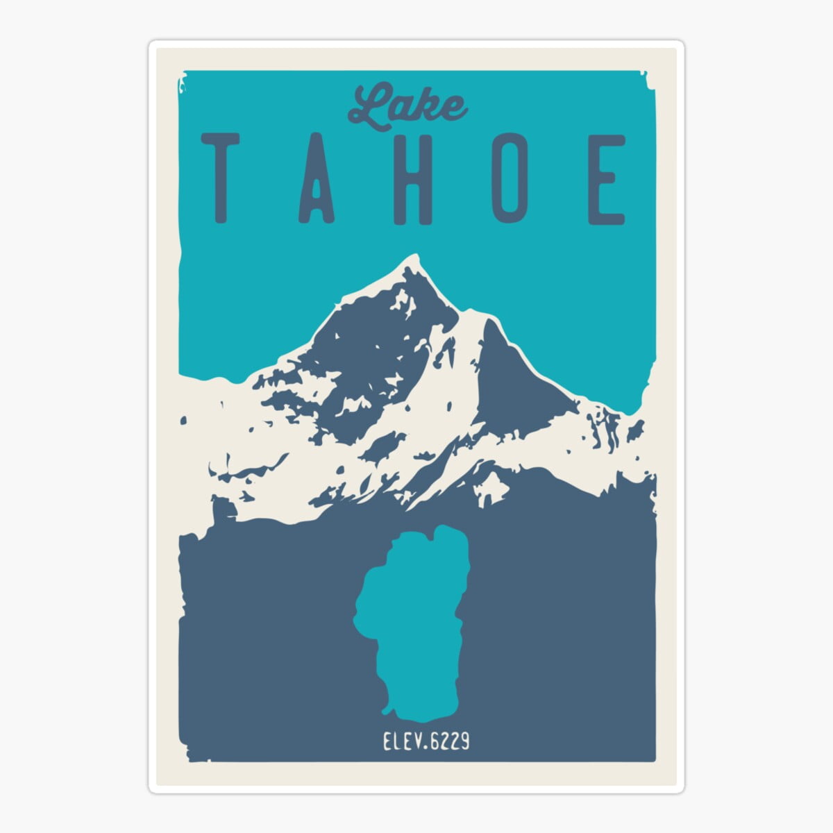 Onim Lake Tahoe. Sticker, Phone Decal Water Bottle Stickers Car Decals ...