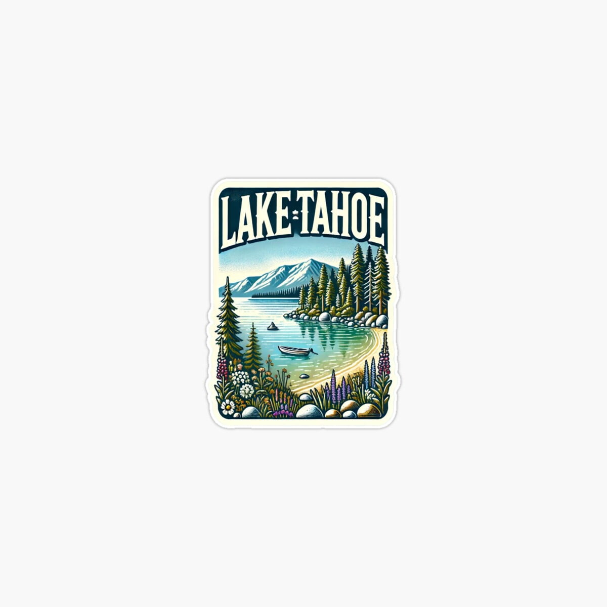 Onim Lake Tahoe Sticker, Phone Decal Water Bottle Stickers Car Decals ...