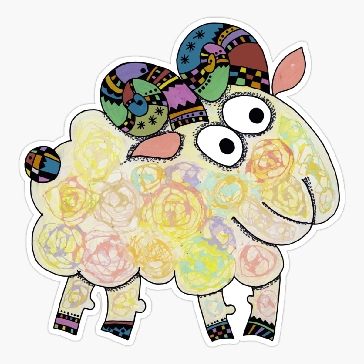 Onim Lamb Sticker, Phone Decal Water Bottle Stickers Car Decals, Funny ...