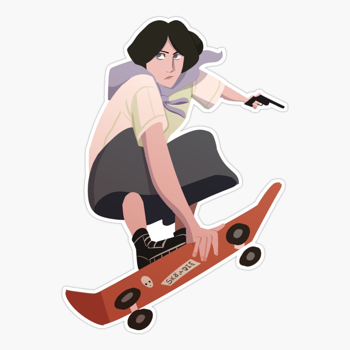 Onim Lara Ravel Skate Or Die Sticker, Phone Decal Water Bottle Stickers ...