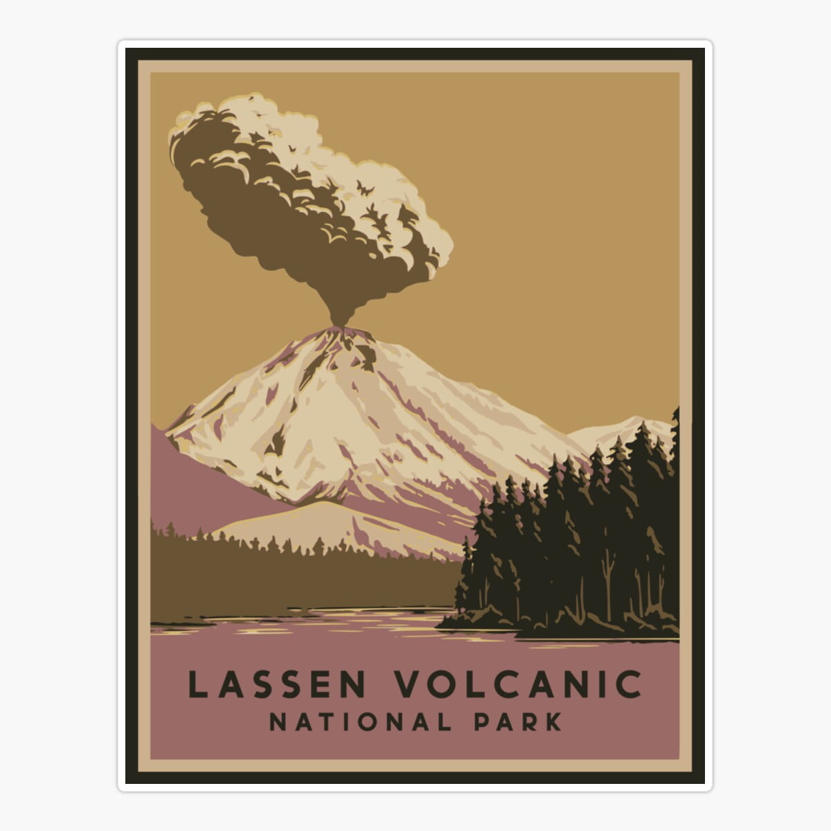 Onim Lassen Peak (Refreshed) Sticker, Phone Decal Water Bottle Stickers ...