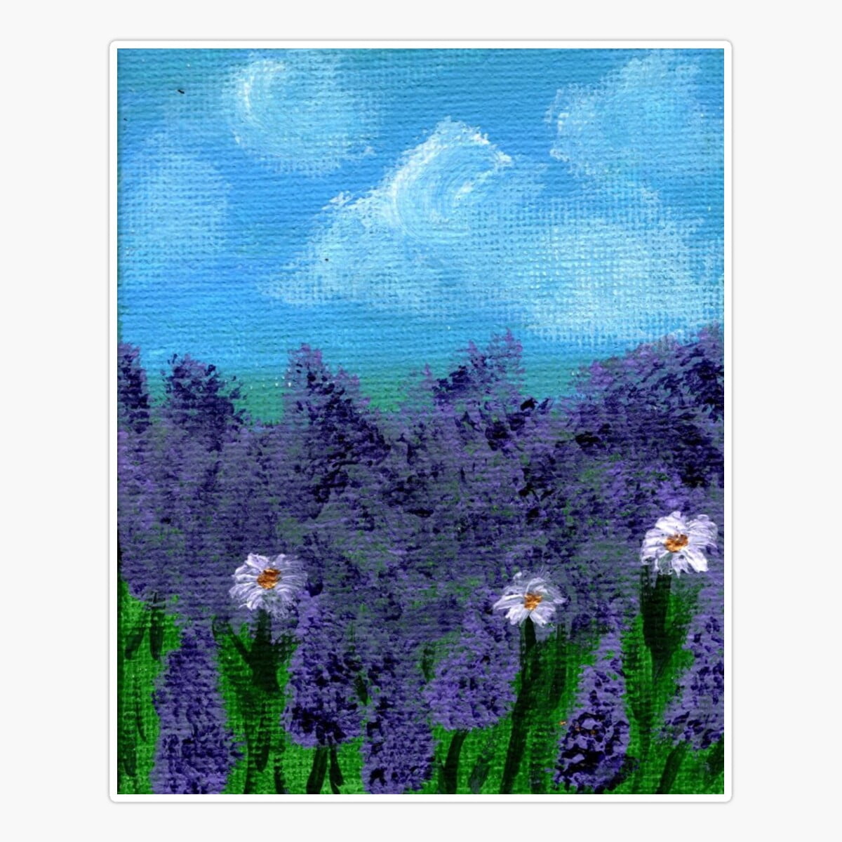 Onim Lavender Field Sticker, Phone Decal Water Bottle Stickers Car ...