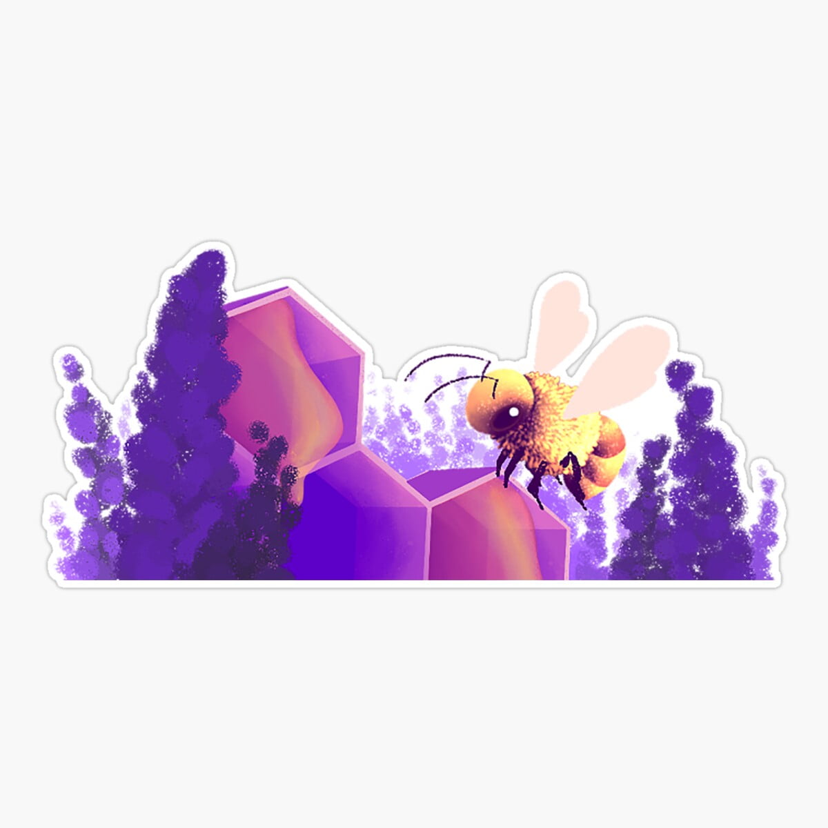 Onim Lavender Honey Honeybee Sticker, Phone Decal Water Bottle Stickers ...