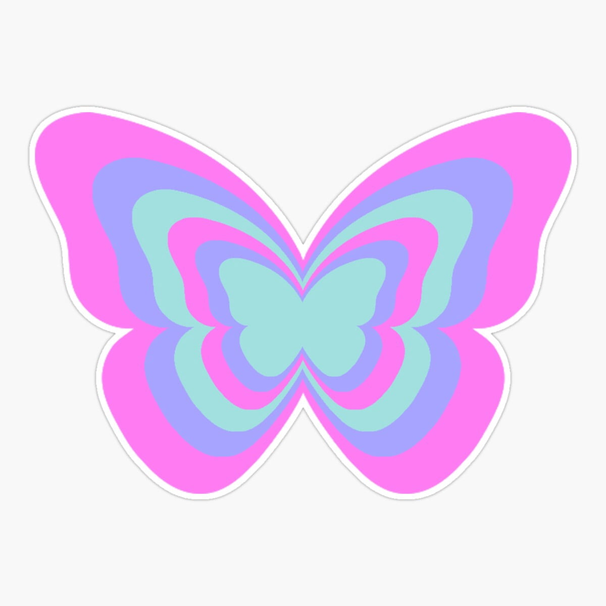 Onim Layered Butterfly Sticker, Phone Decal Water Bottle Stickers Car ...