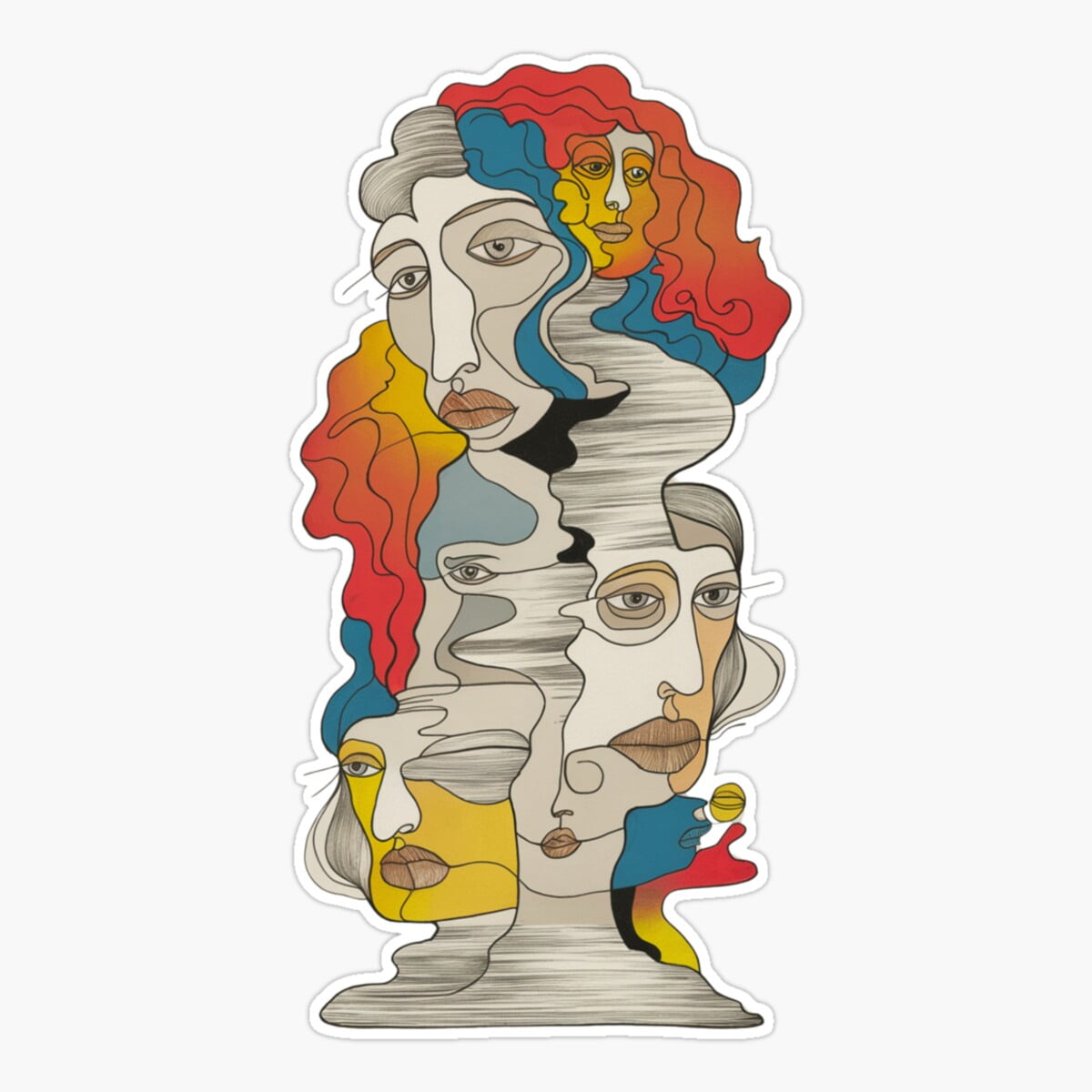 Onim Layers Of Expression Sticker, Phone Decal Water Bottle Stickers ...