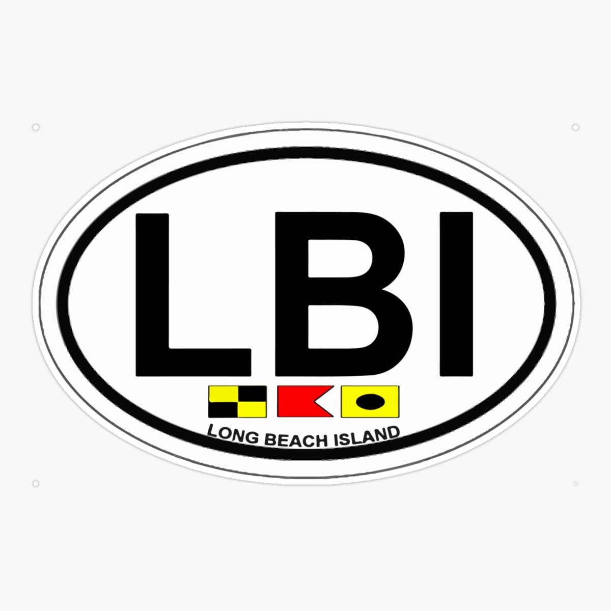 Onim Lbi - Long Beach Island Nj. Sticker, Phone Decal Water Bottle ...