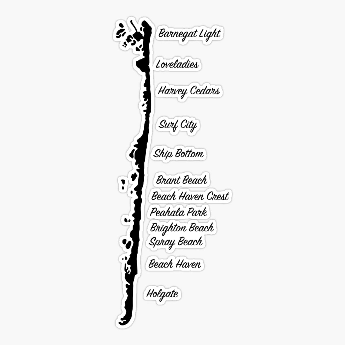 Onim Lbi Towns Map Sticker, Phone Decal Water Bottle Stickers Car ...